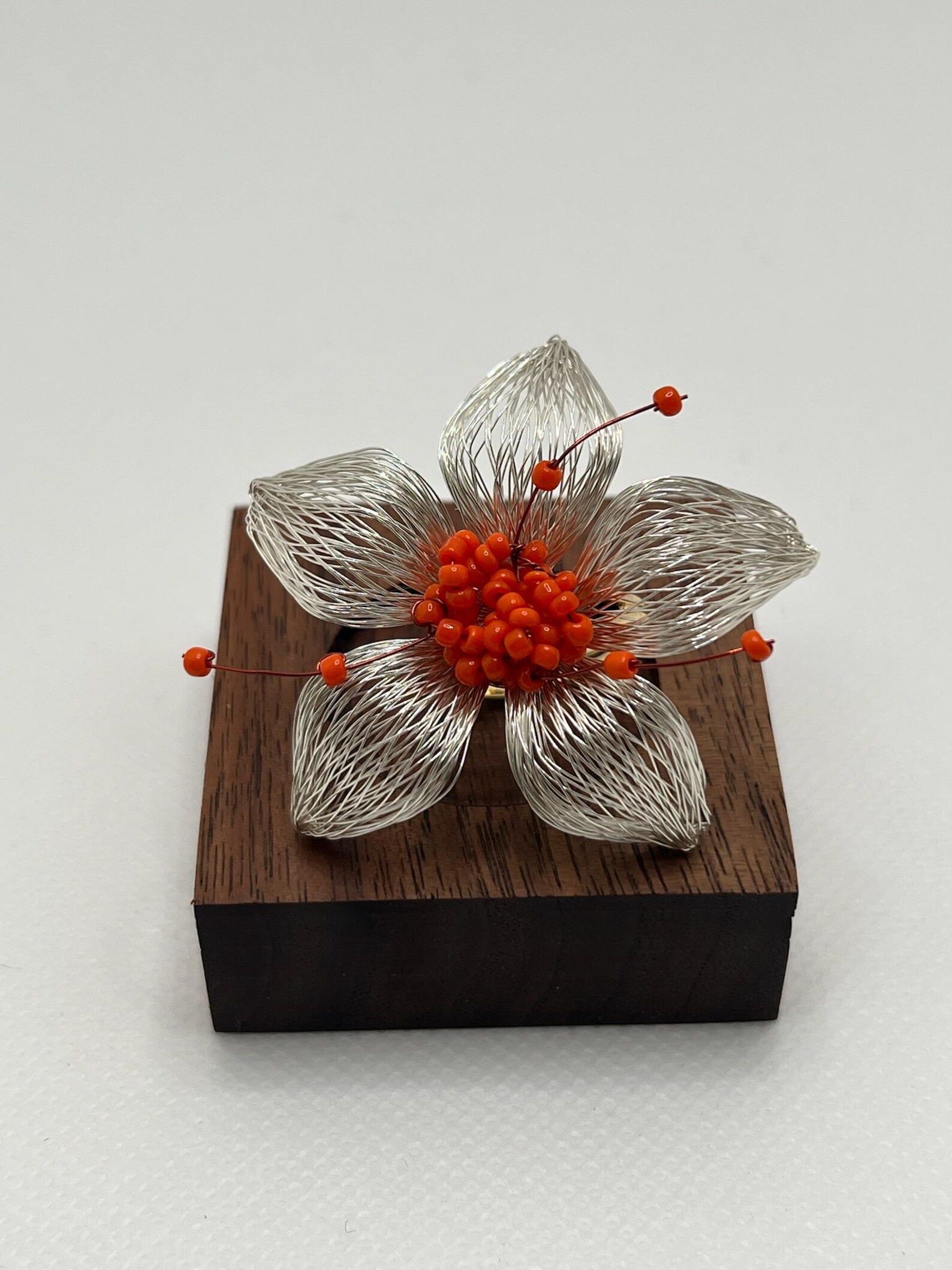 Adjustable Wire Mesh Lily Ring, Sculptable Metal Mesh Jewelry, Gift for ...
