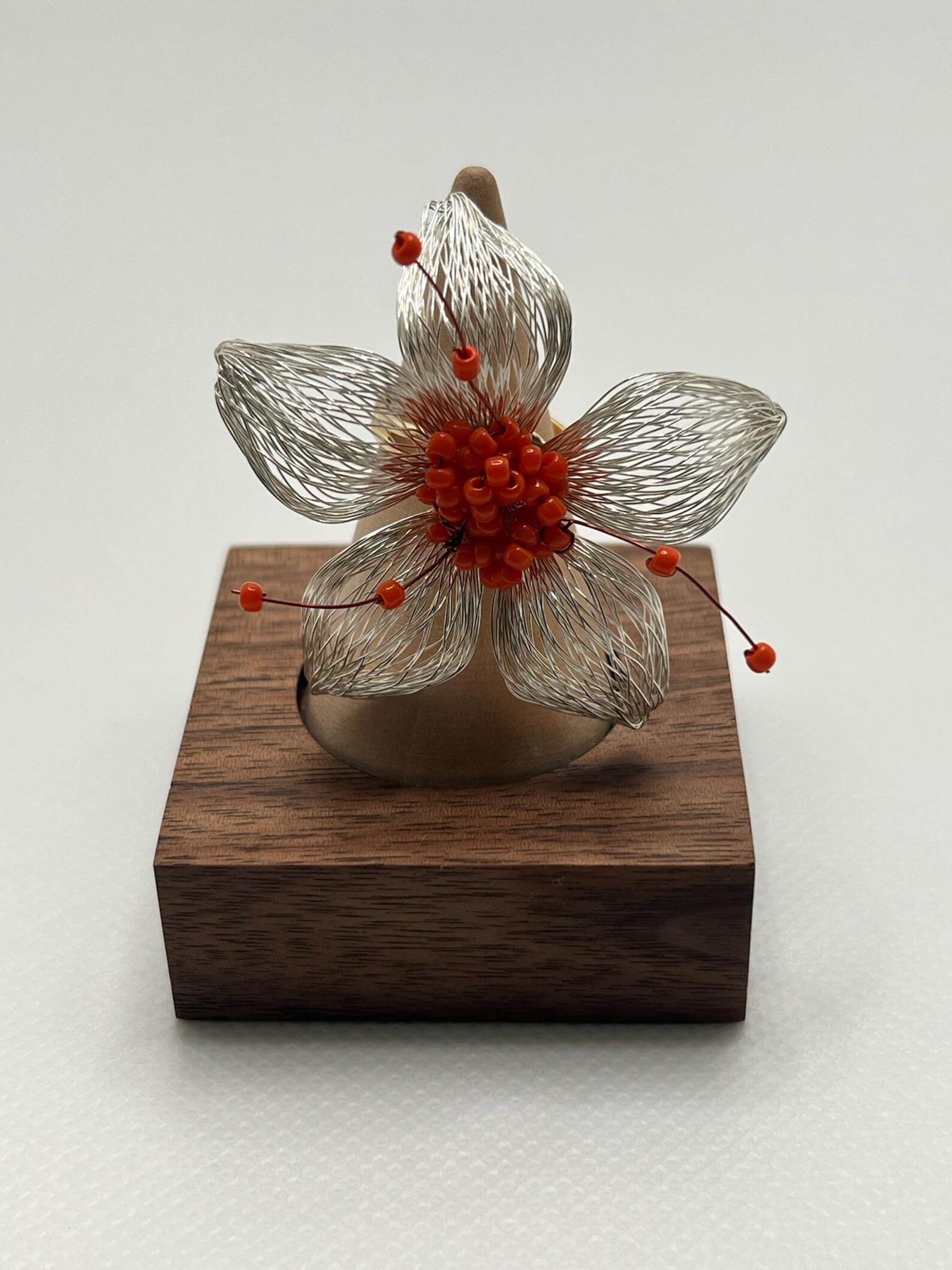 Adjustable Wire Mesh Lily Ring, Sculptable Metal Mesh Jewelry, Gift for ...