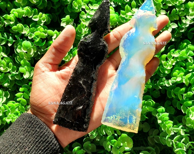 Stone Tomahawk Obisidan - Stone Hatchet - Primitive Tool - Hand Knapped ...