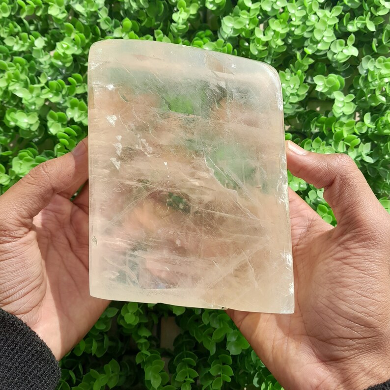 130MM Polished Optical Calcite Natural Iceland Spar Mineral Calcite ...