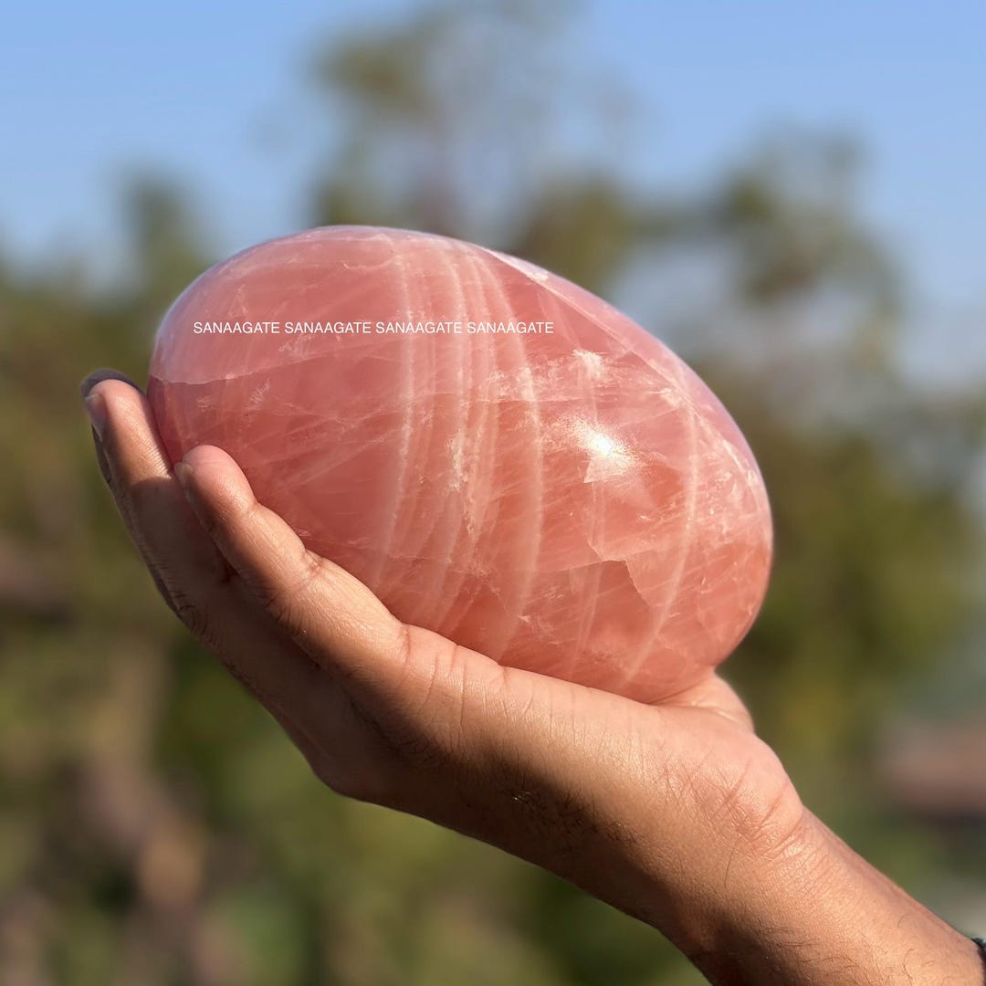150mm Rare Rose Quartz Lingam - Shiva Lingam - Healing Crystal - Quartz ...