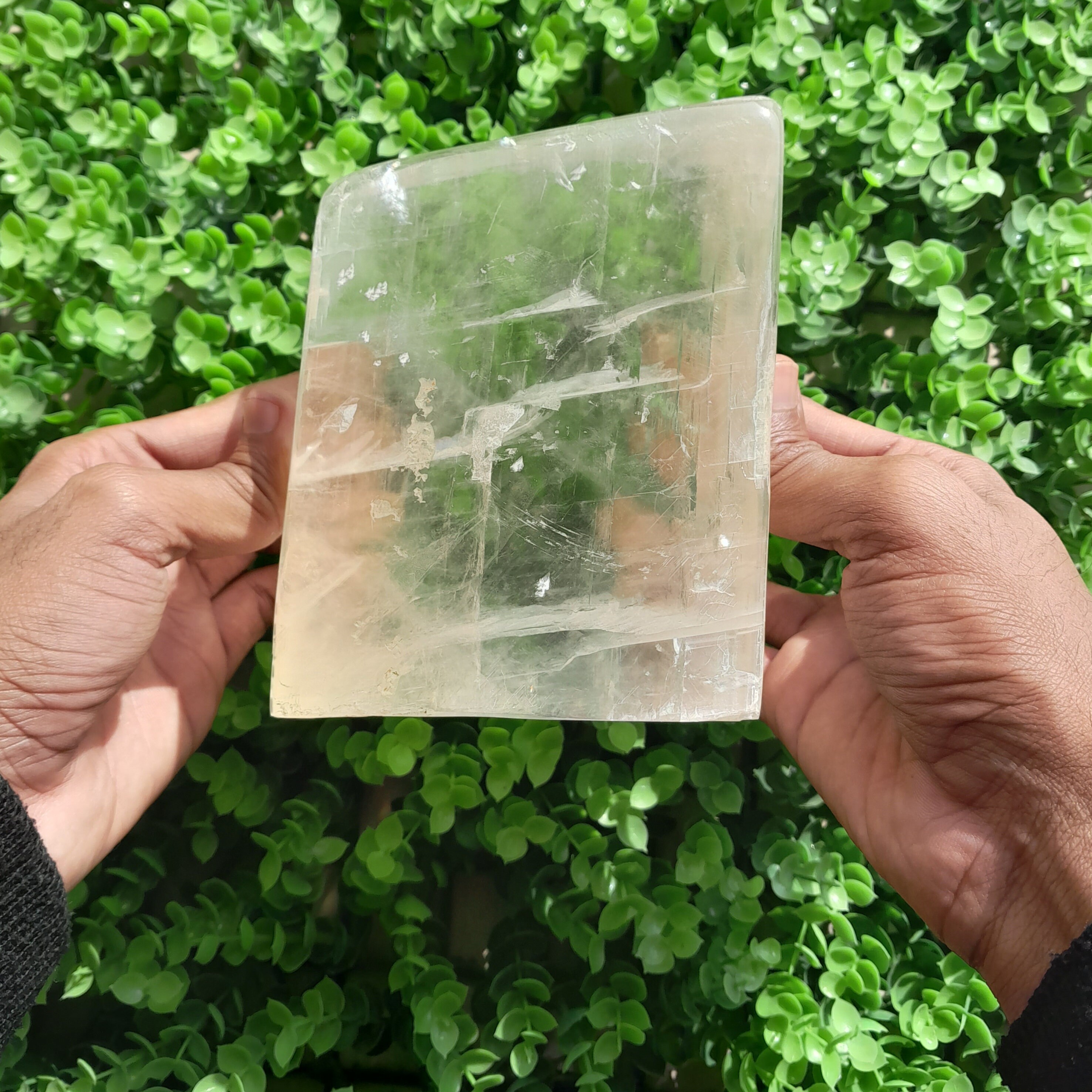 130MM Polished Optical Calcite Natural Iceland Spar Mineral Calcite ...