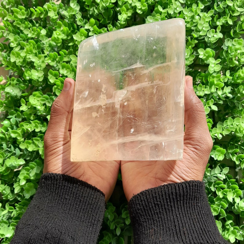 130MM Polished Optical Calcite Natural Iceland Spar Mineral Calcite ...