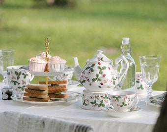 Strawberry Tea Set - Etsy