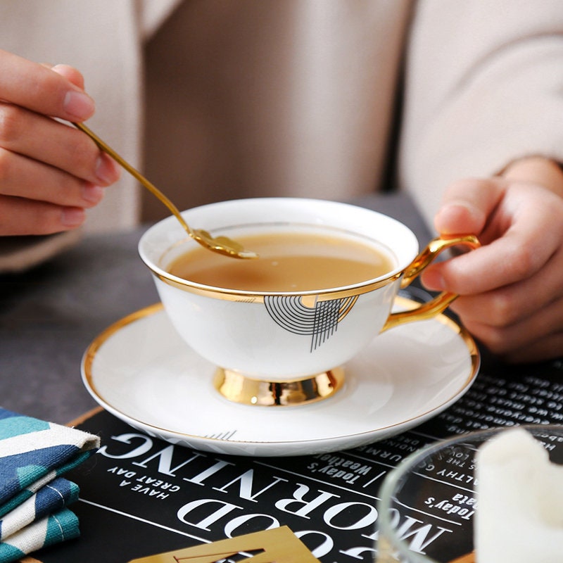 Creative Simplicity Gold Rimmed Scandinavian Afternoon Tea - Etsy