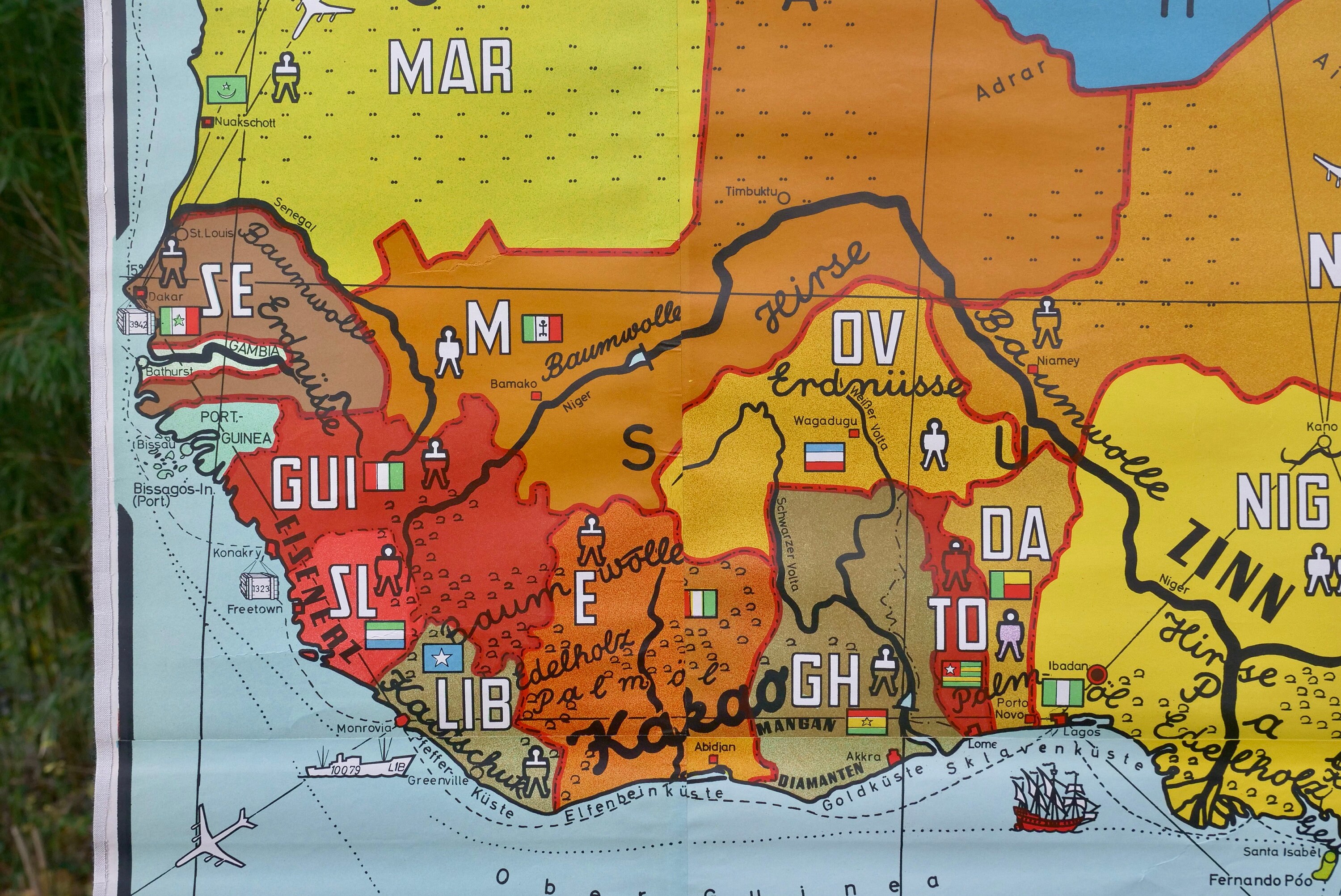 Vintage AFRICA Economy School Chart Original Educational Chart - Etsy