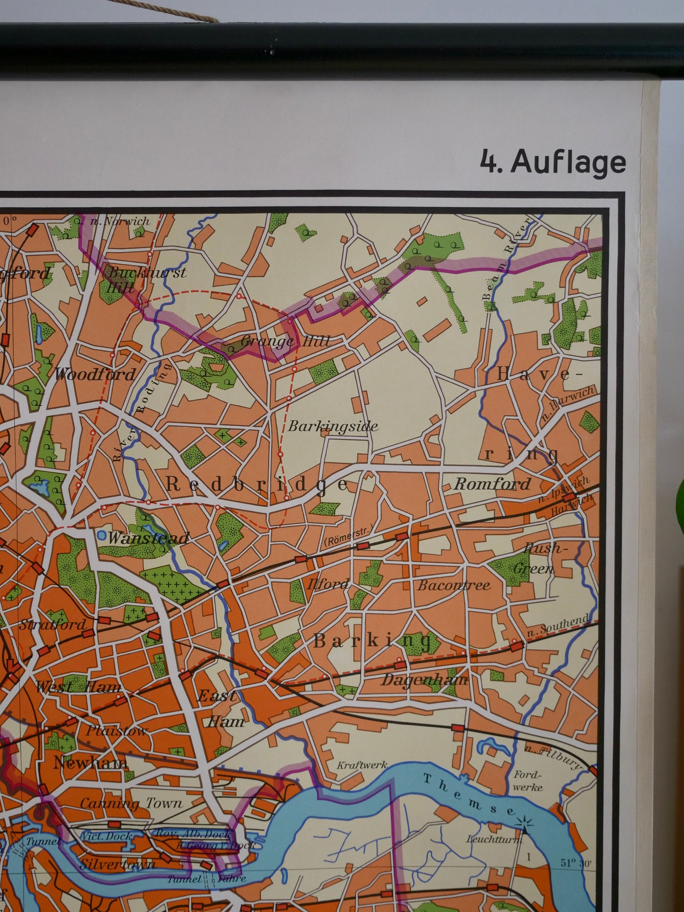 Vintage LONDON EDUCATIONAL School Chart Wall Map Original Educational ...