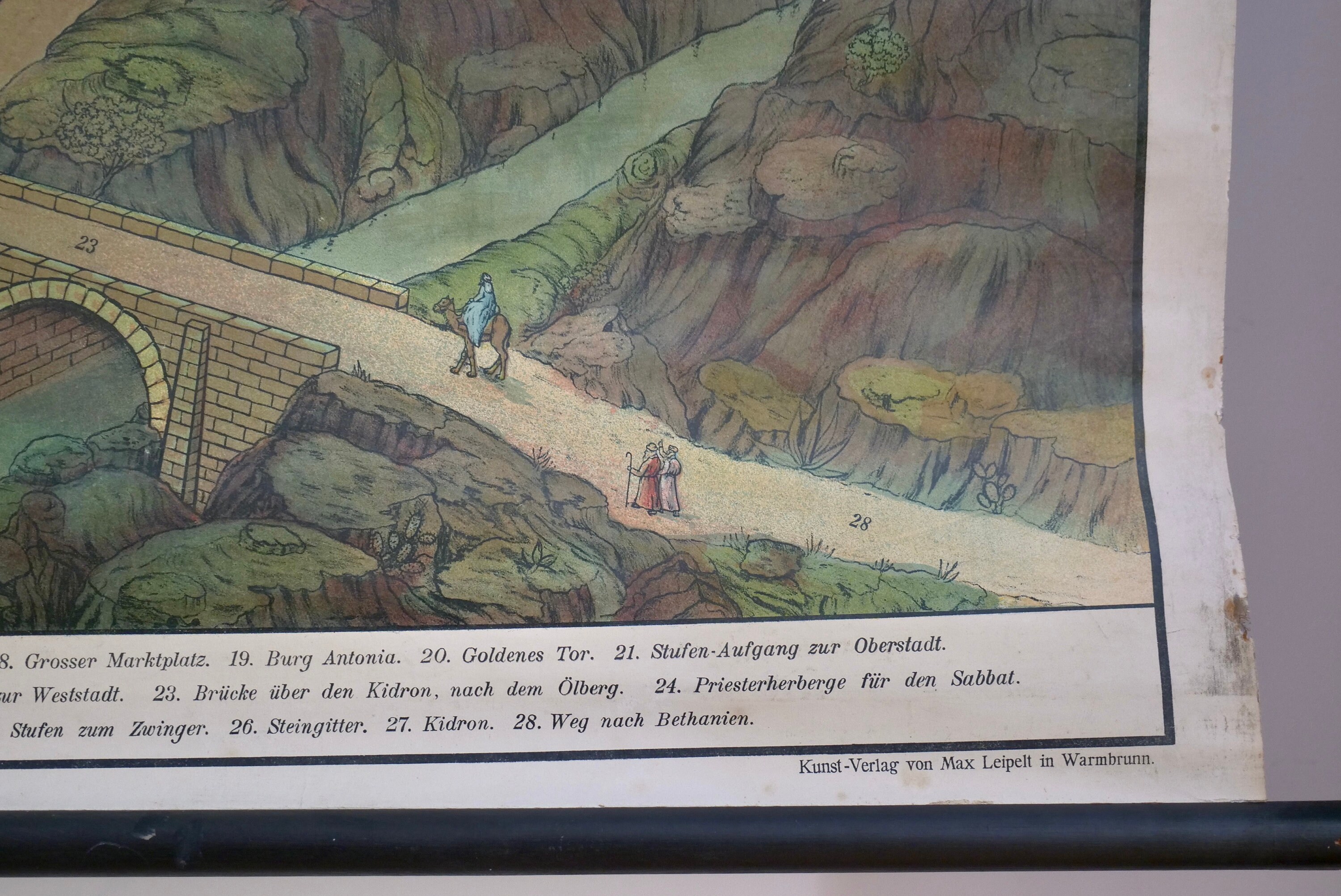 Vintage School Wall Chart the TEMPLE of JERUSALEM LITHOGRAPHY Original ...