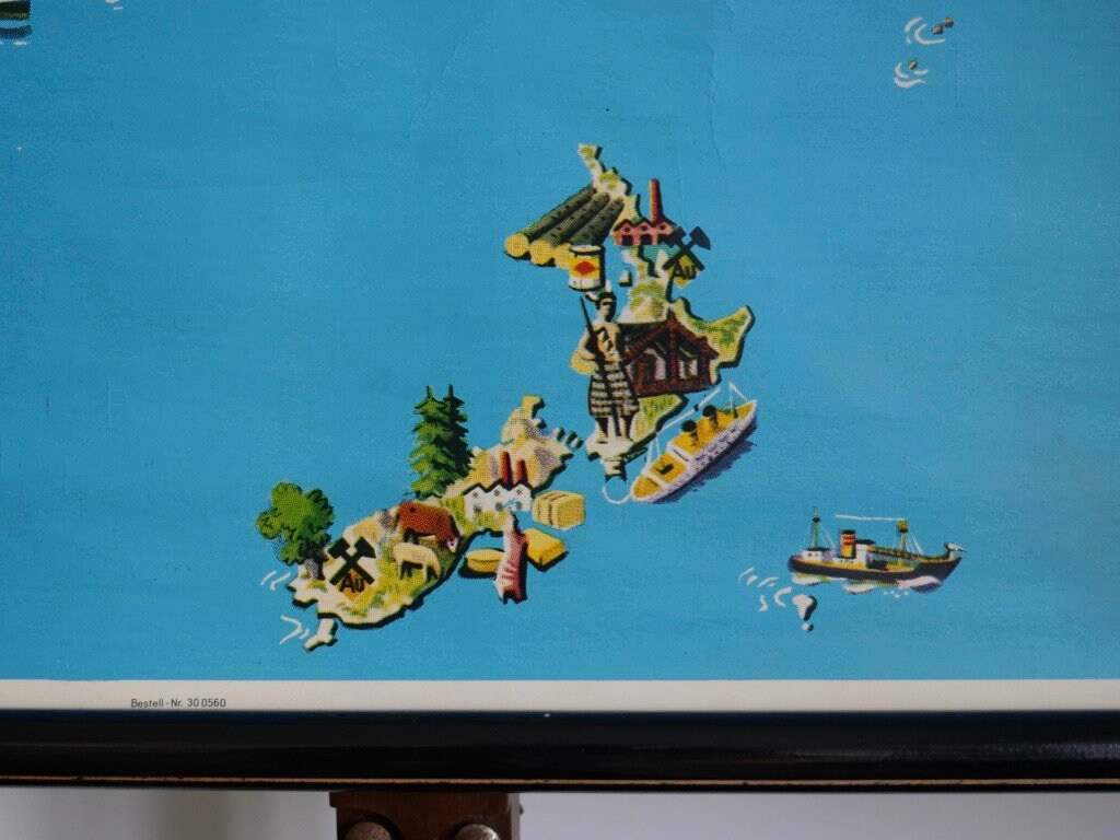 Vintage AUSTRALIA School Chart CULTURE and TRADITIONS Original ...