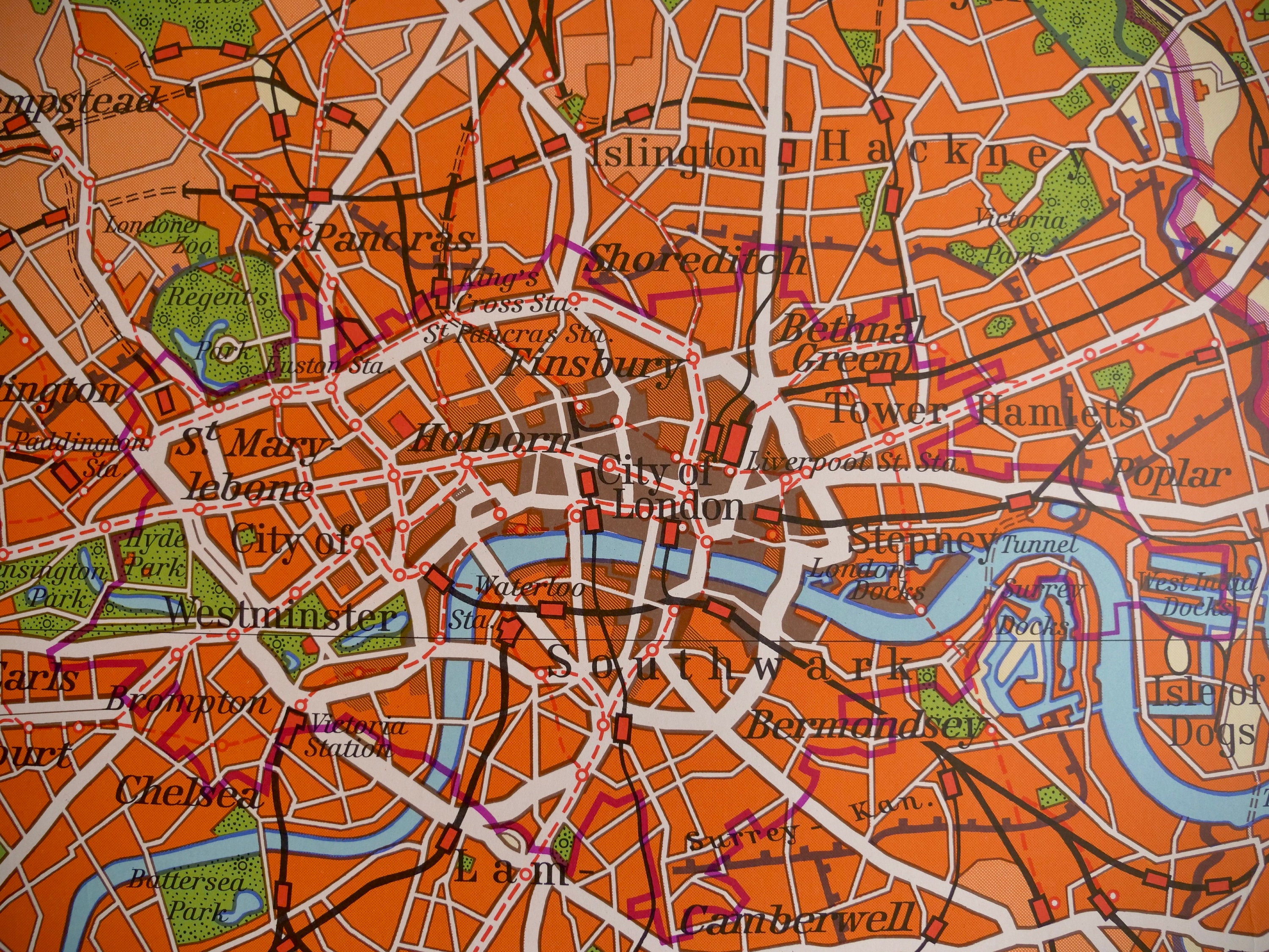 Vintage LONDON EDUCATIONAL School Chart Wall Map Original Educational ...