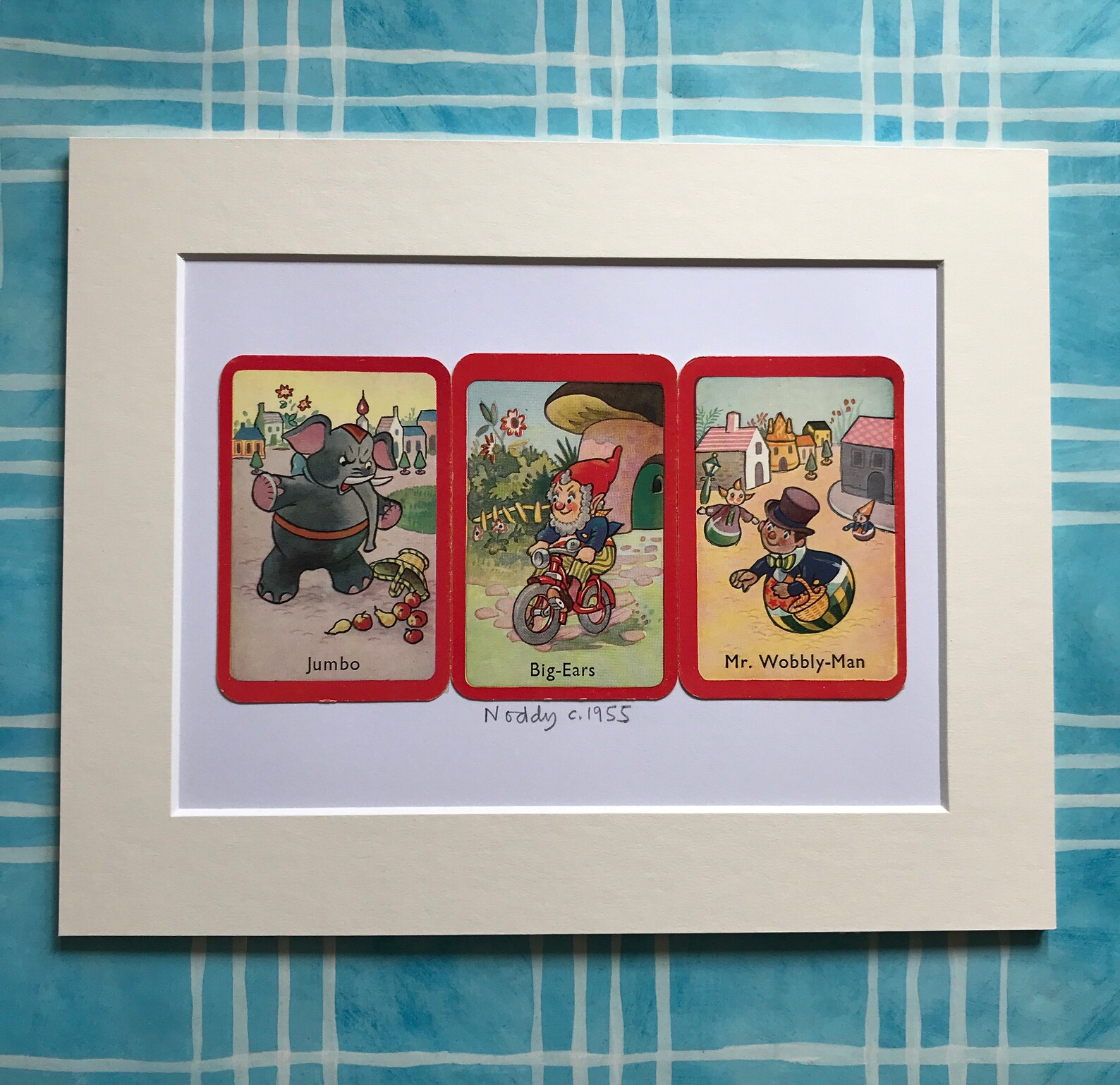 Noddy C.1955, Mounted Noddy in Toyland Artwork, Handmade Using 3 ...