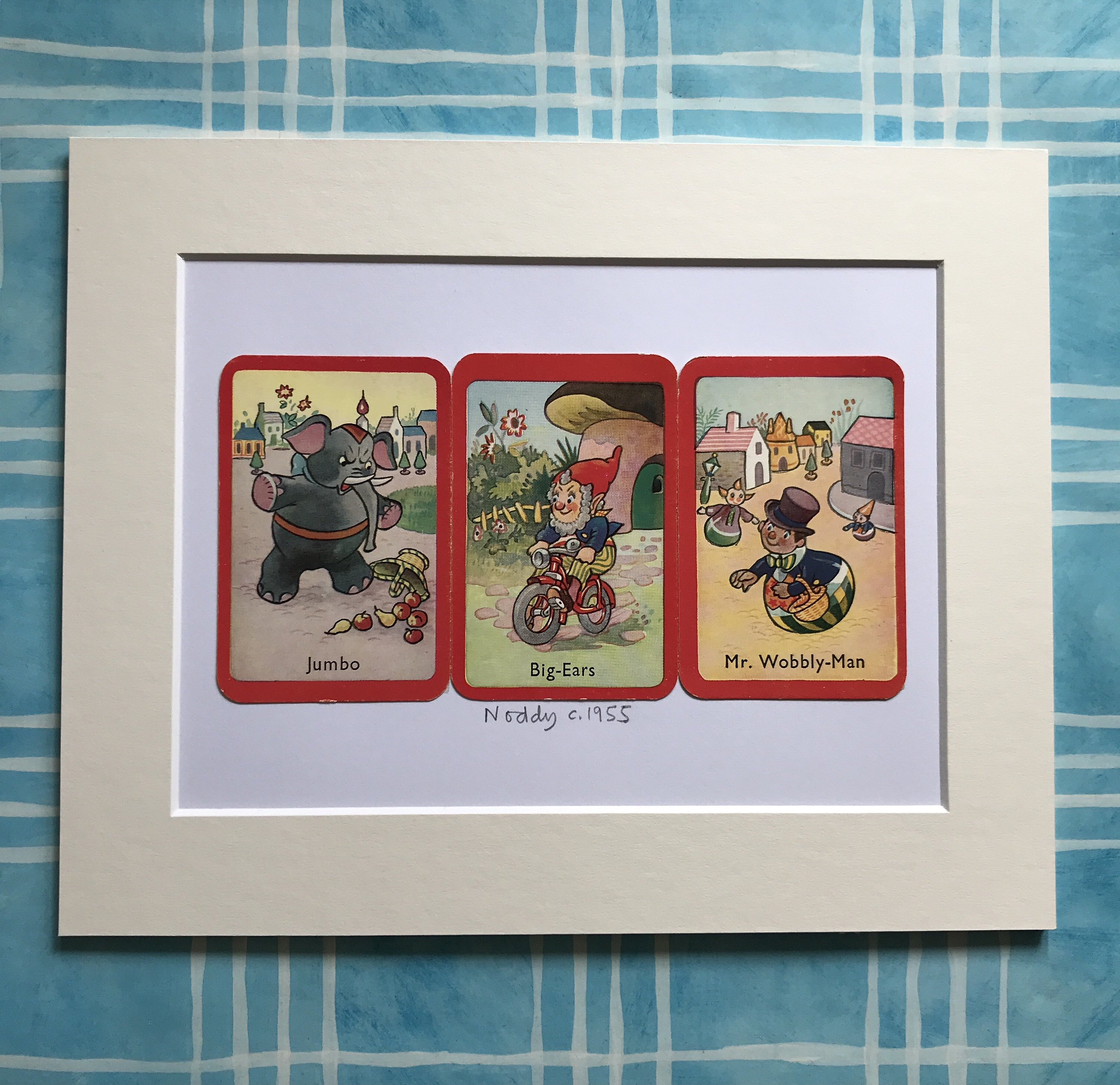 Noddy C.1955, Mounted Noddy in Toyland Artwork, Handmade Using 3 ...