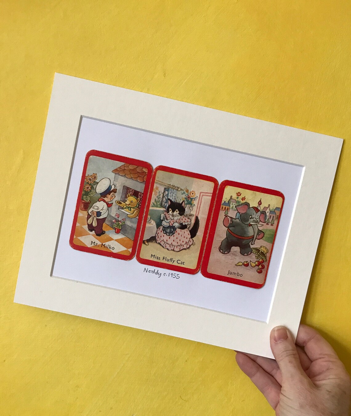 Noddy C.1955, Mounted Noddy in Toyland Artwork, Handmade Using 3 ...