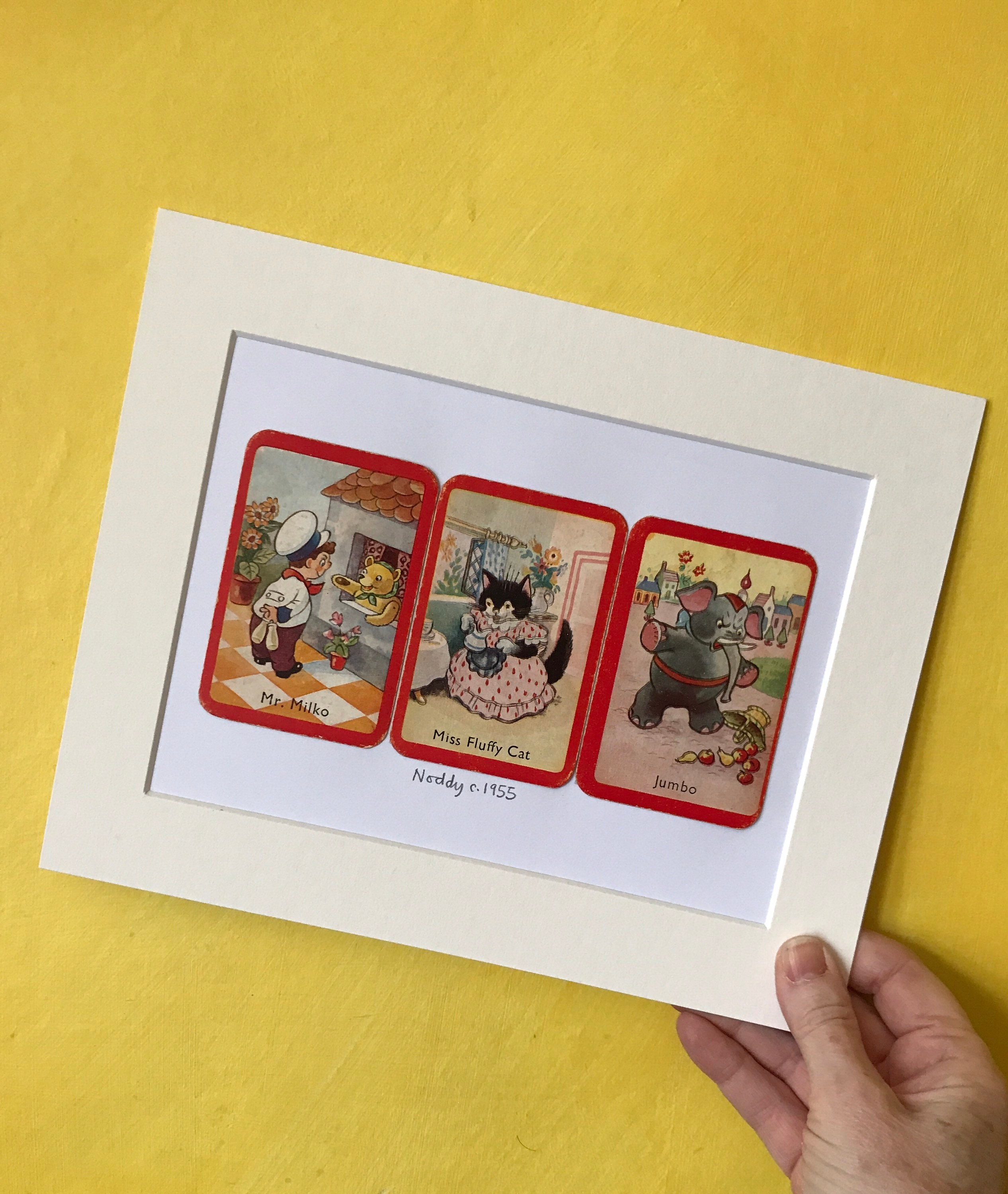 Noddy C.1955, Mounted Noddy in Toyland Artwork, Handmade Using 3 ...