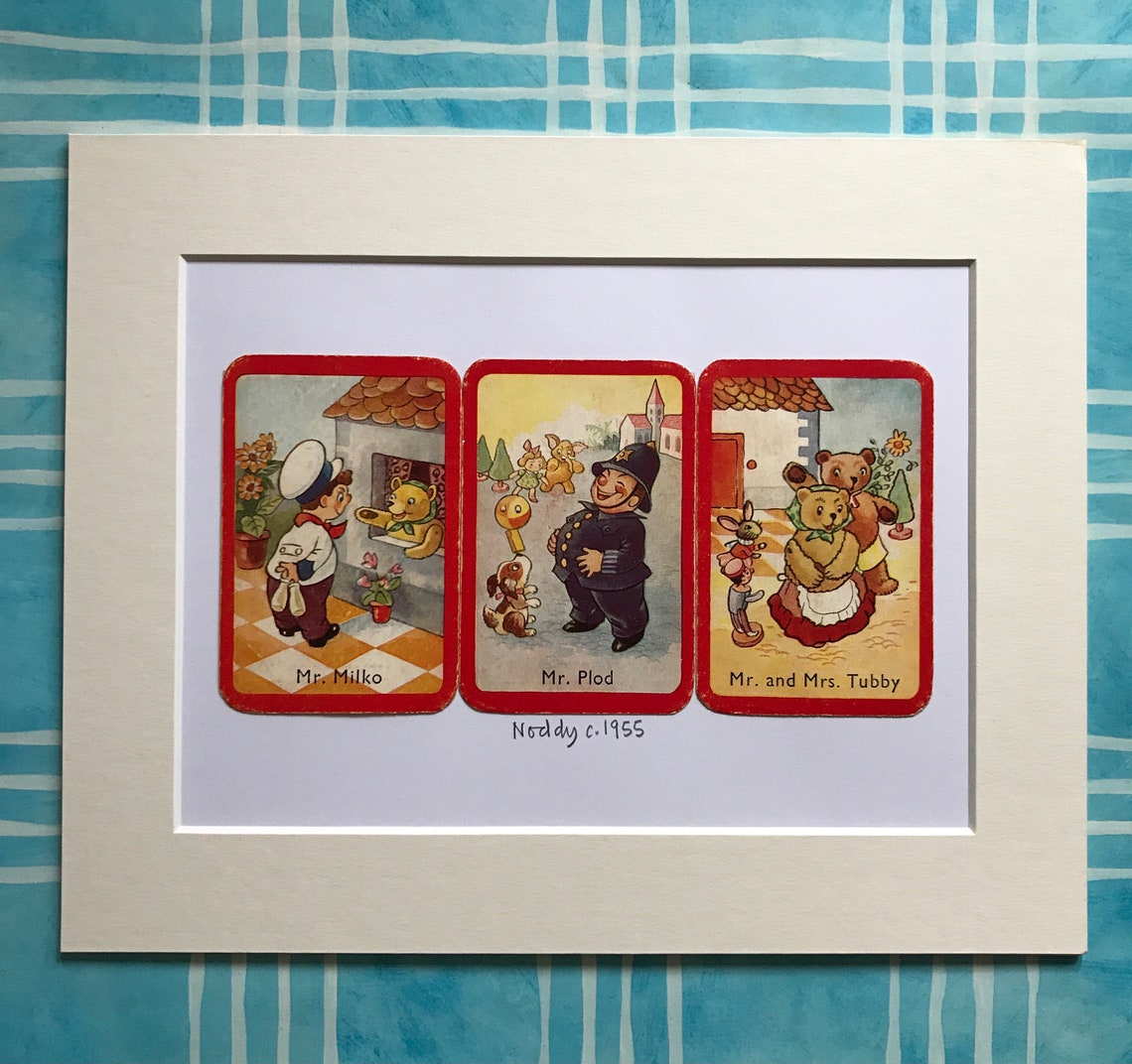 Noddy C.1955, Mounted Noddy in Toyland Artwork, Handmade Using 3 ...