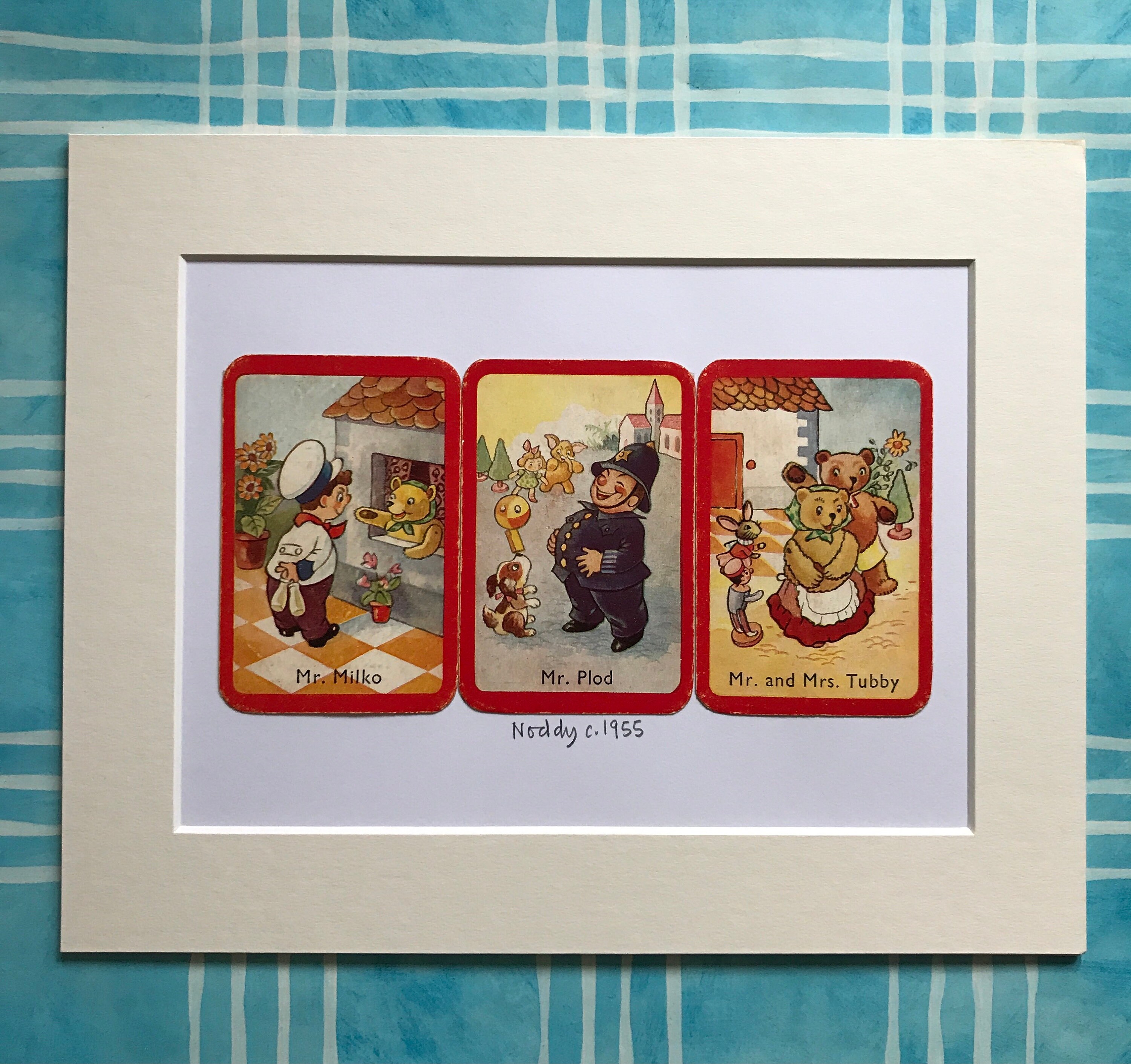 Noddy C.1955, Mounted Noddy in Toyland Artwork, Handmade Using 3 ...