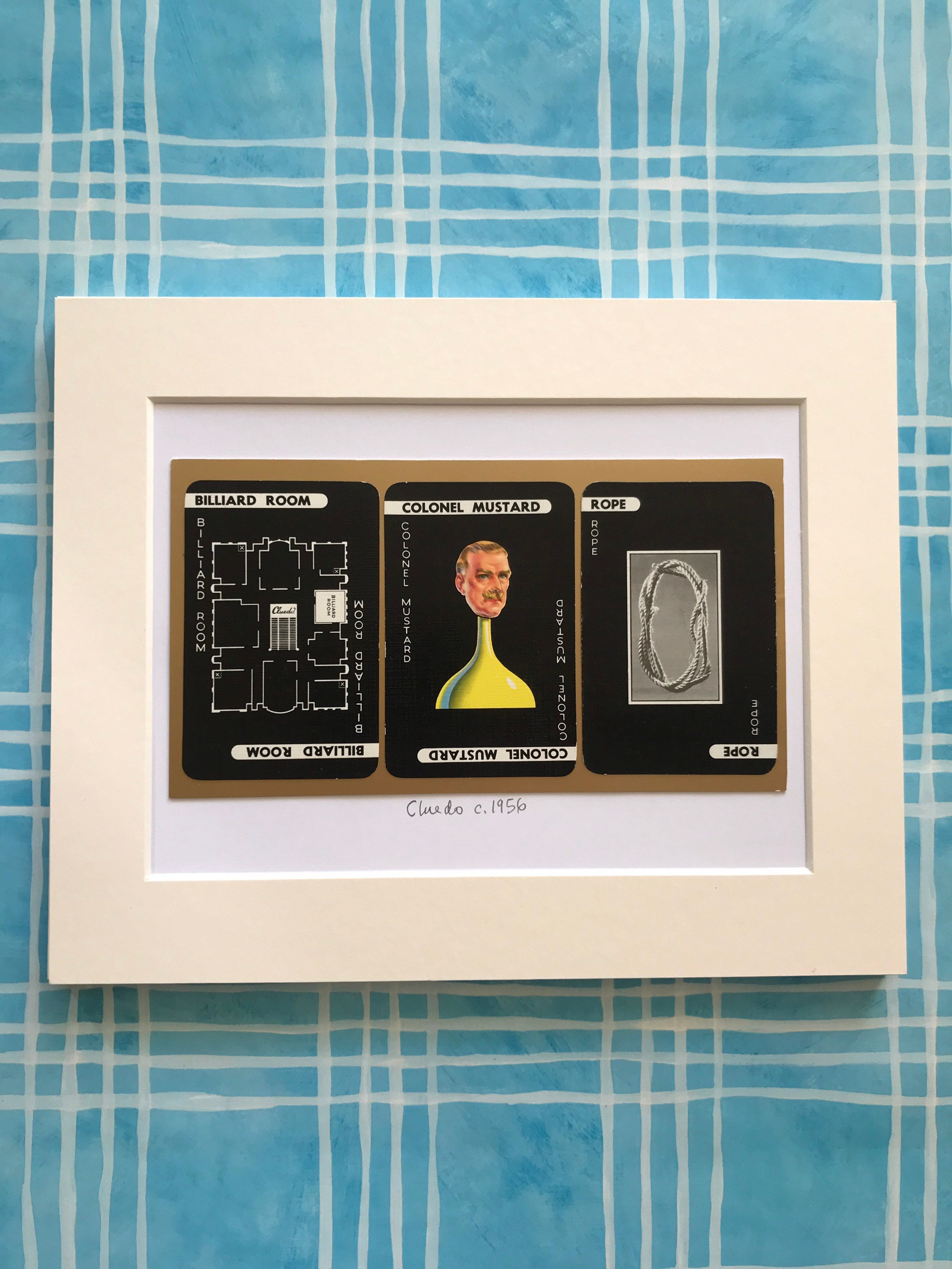Cluedo C.1956, Mounted Cluedo Artwork, Handmade Using 3 Original ...