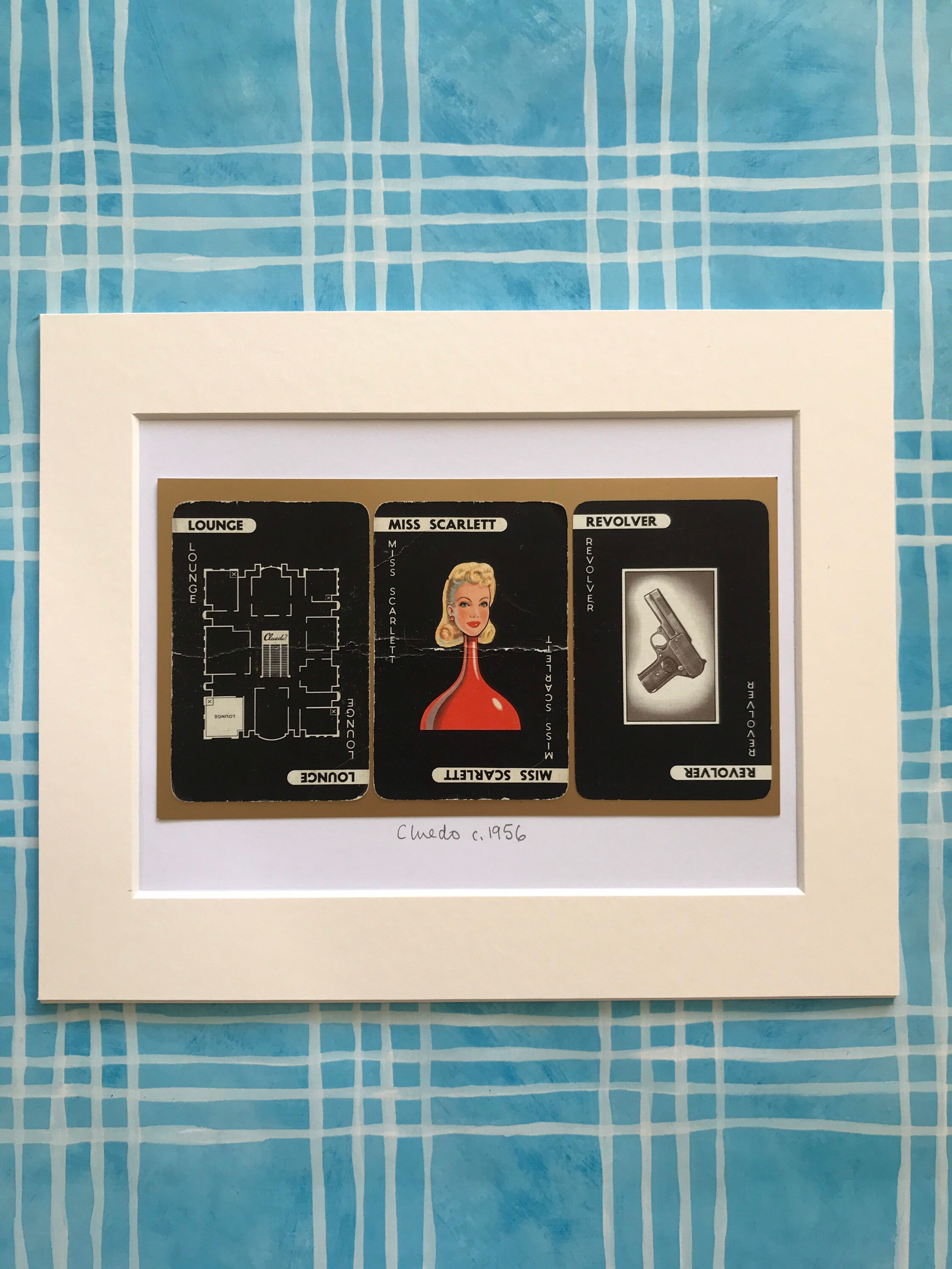Cluedo C.1956, Mounted Cluedo Artwork, Handmade Using 3 Original ...