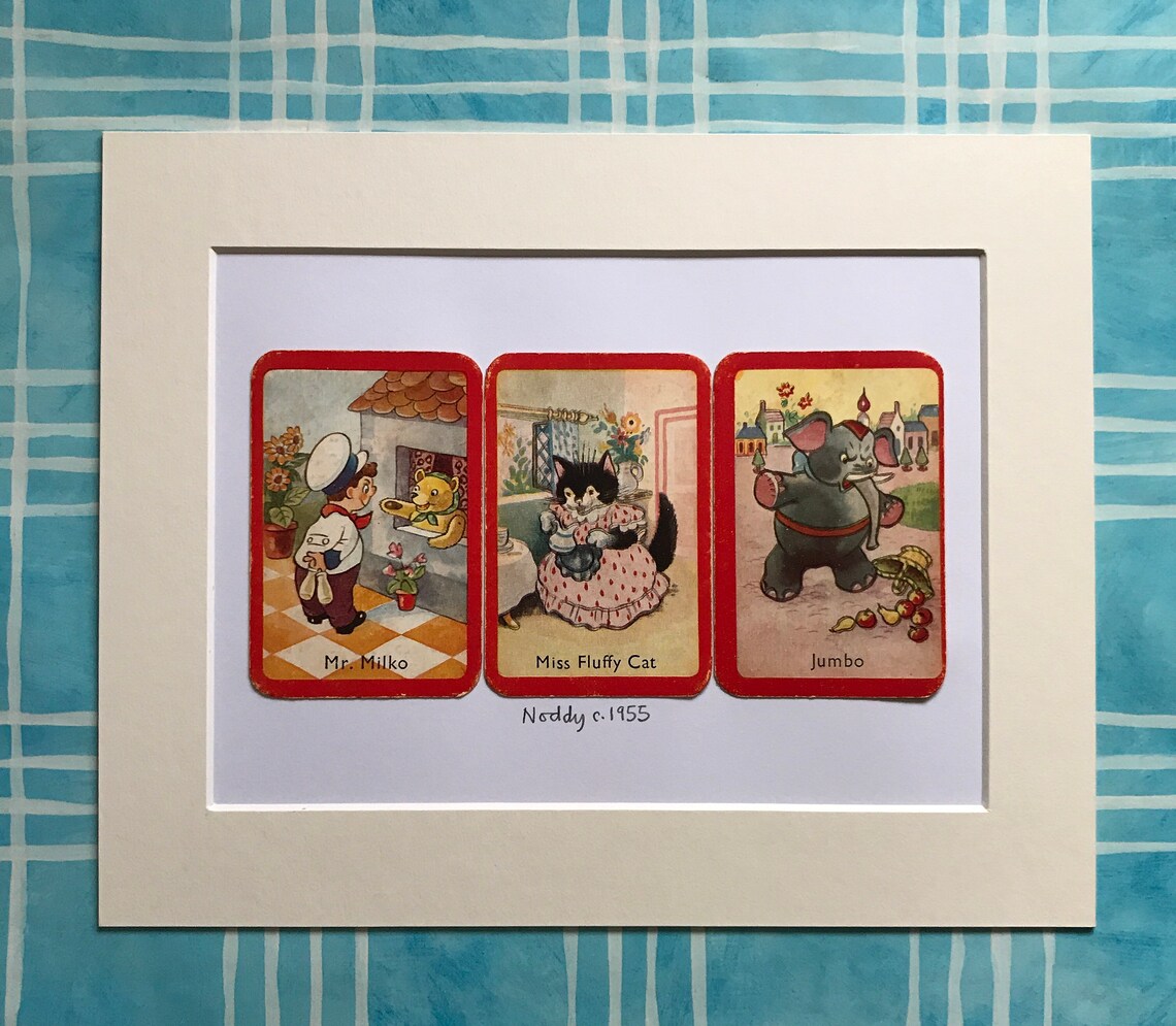 Noddy C.1955, Mounted Noddy in Toyland Artwork, Handmade Using 3 ...
