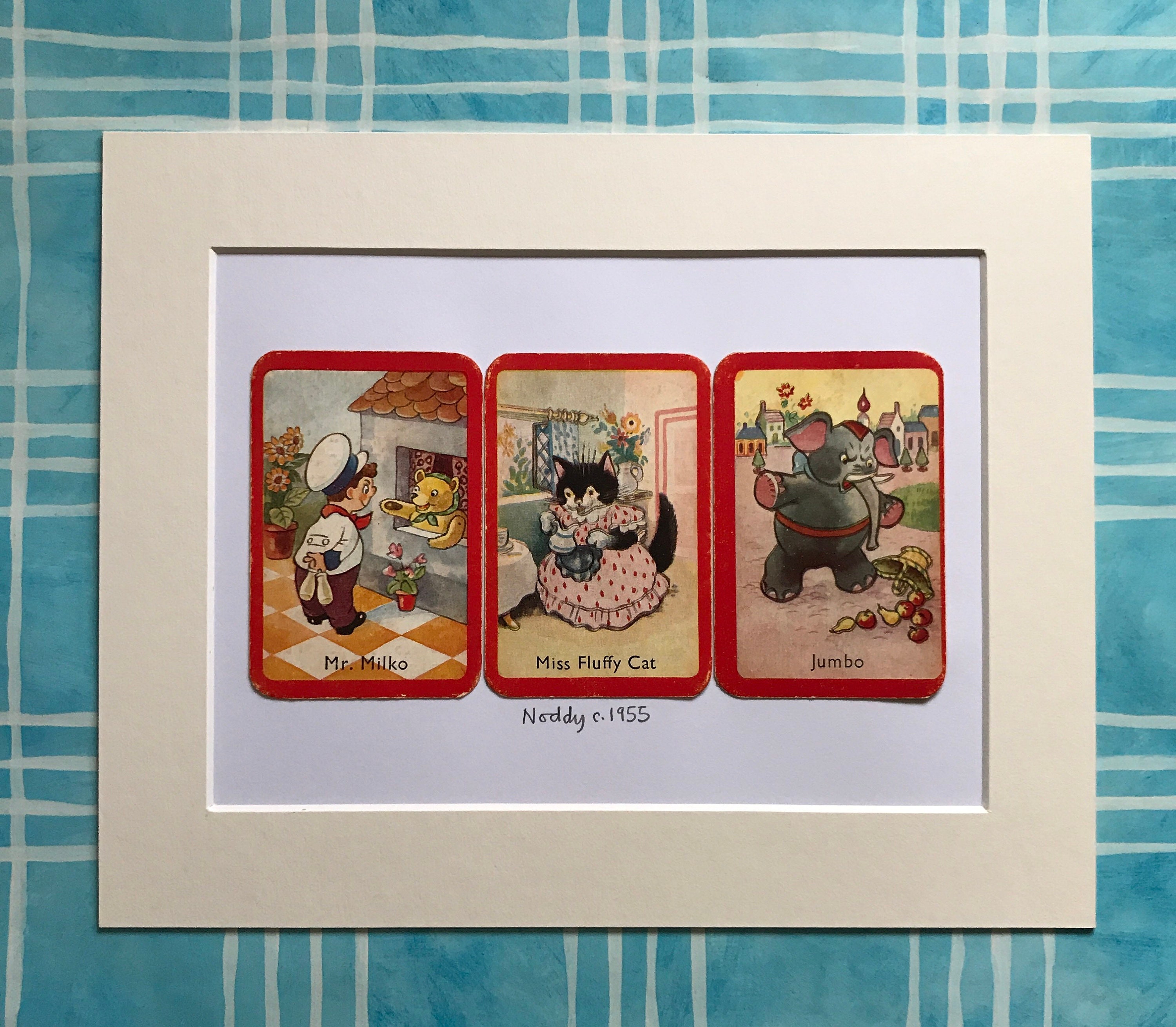 Noddy C.1955, Mounted Noddy in Toyland Artwork, Handmade Using 3 ...