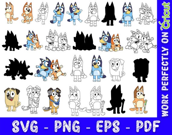 Bluey SVG Bundle Bluey Vector Bluey Logo Bluey Birthday - Etsy Hong Kong