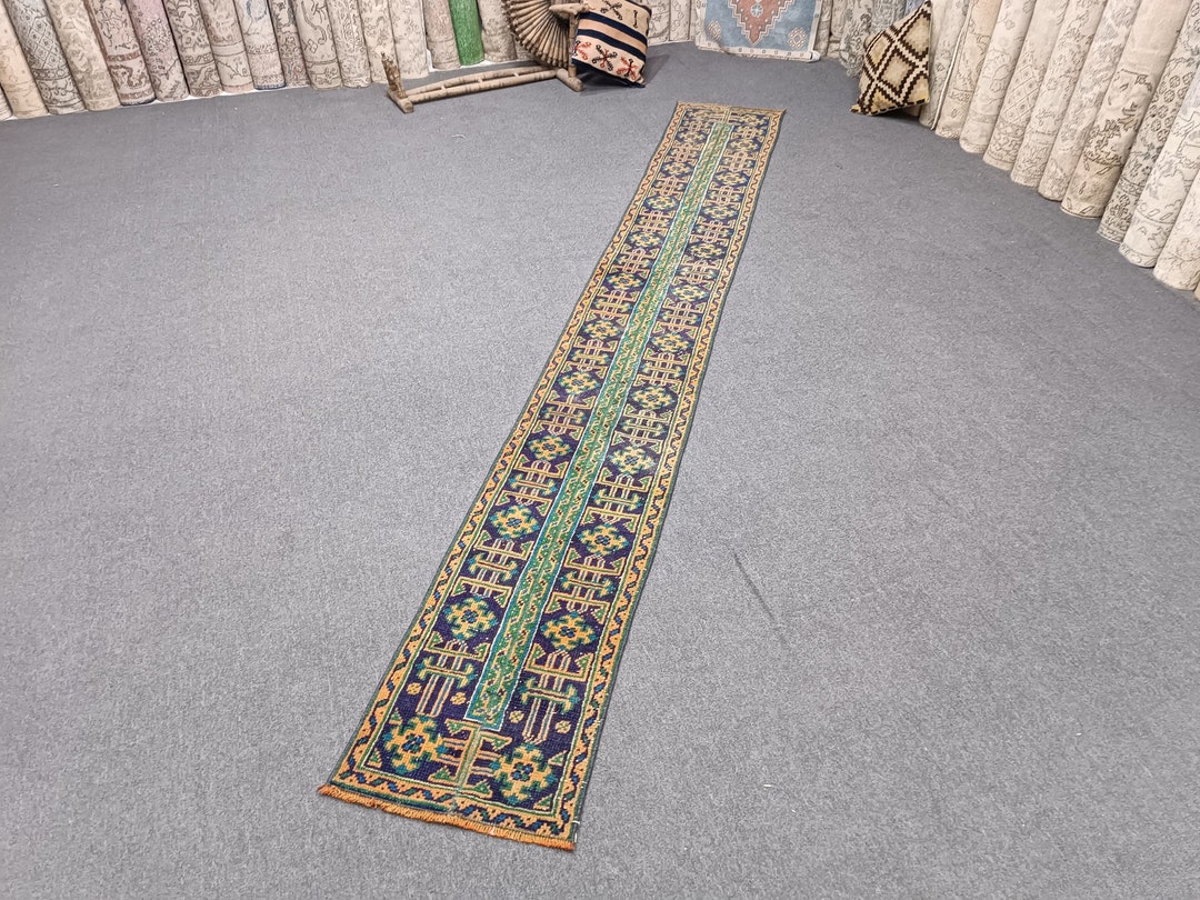 1x10 Vintage Rug Runner Narrow Runner Rug Decorative Runner Rug ...