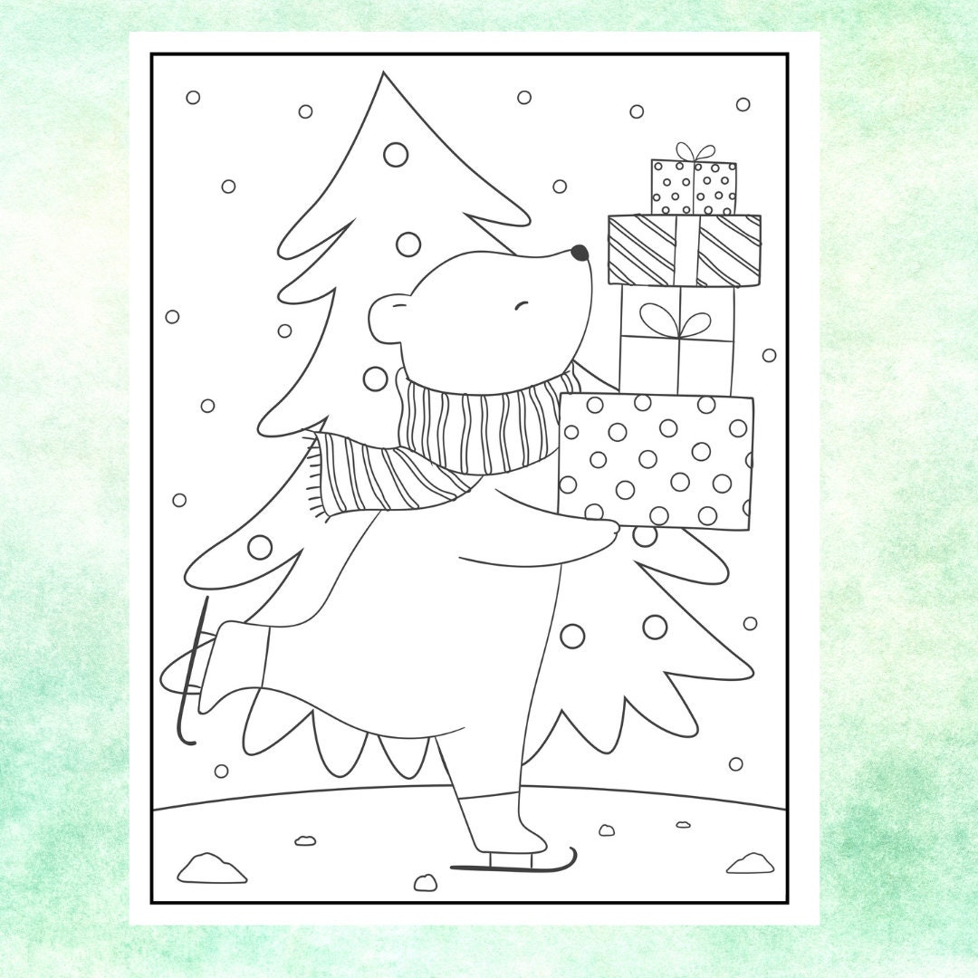 Christmas | Winter Wonderland | Coloring Pages - Etsy