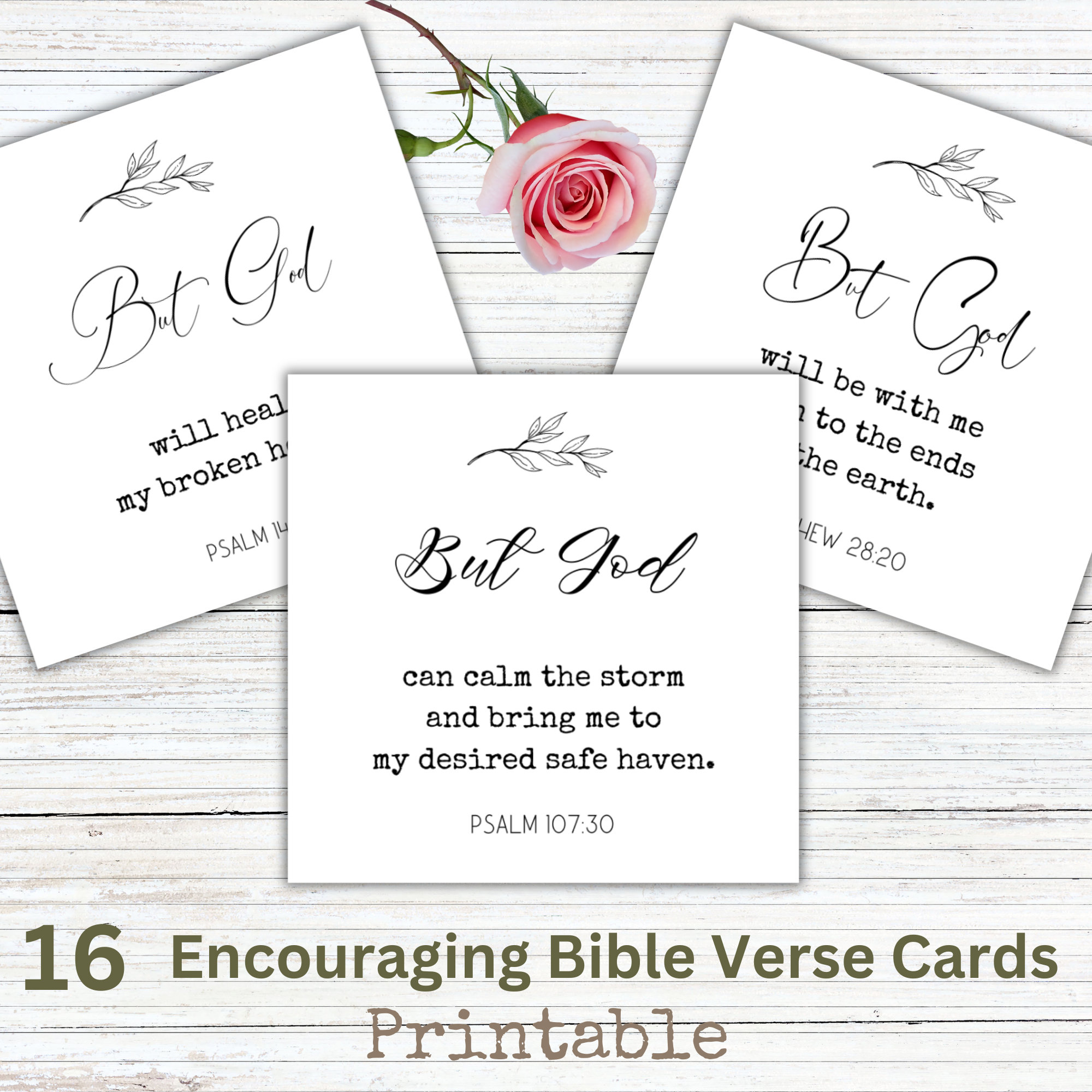 Encouraging Bible Verse Cards Printable, Scripture Note Cards for Women ...