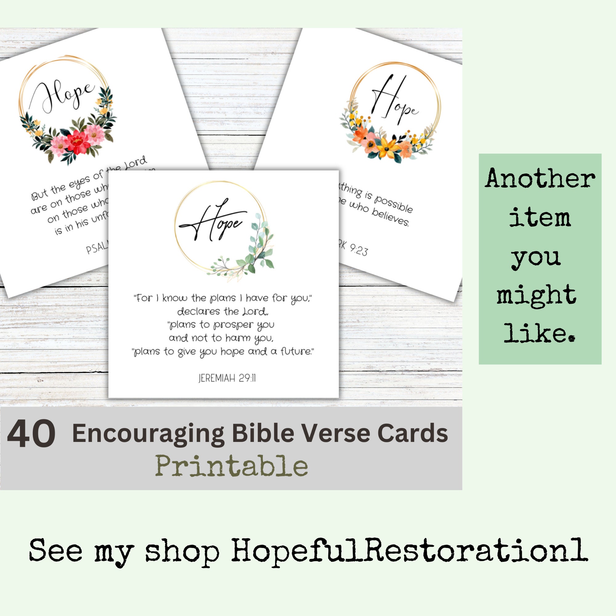 Encouraging Bible Verse Cards Printable, Scripture Note Cards for Women ...