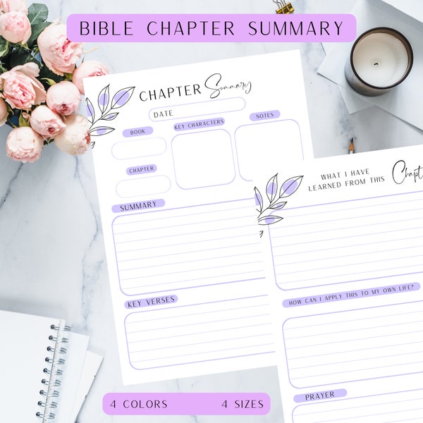 Bible Book Summary Printable - Etsy