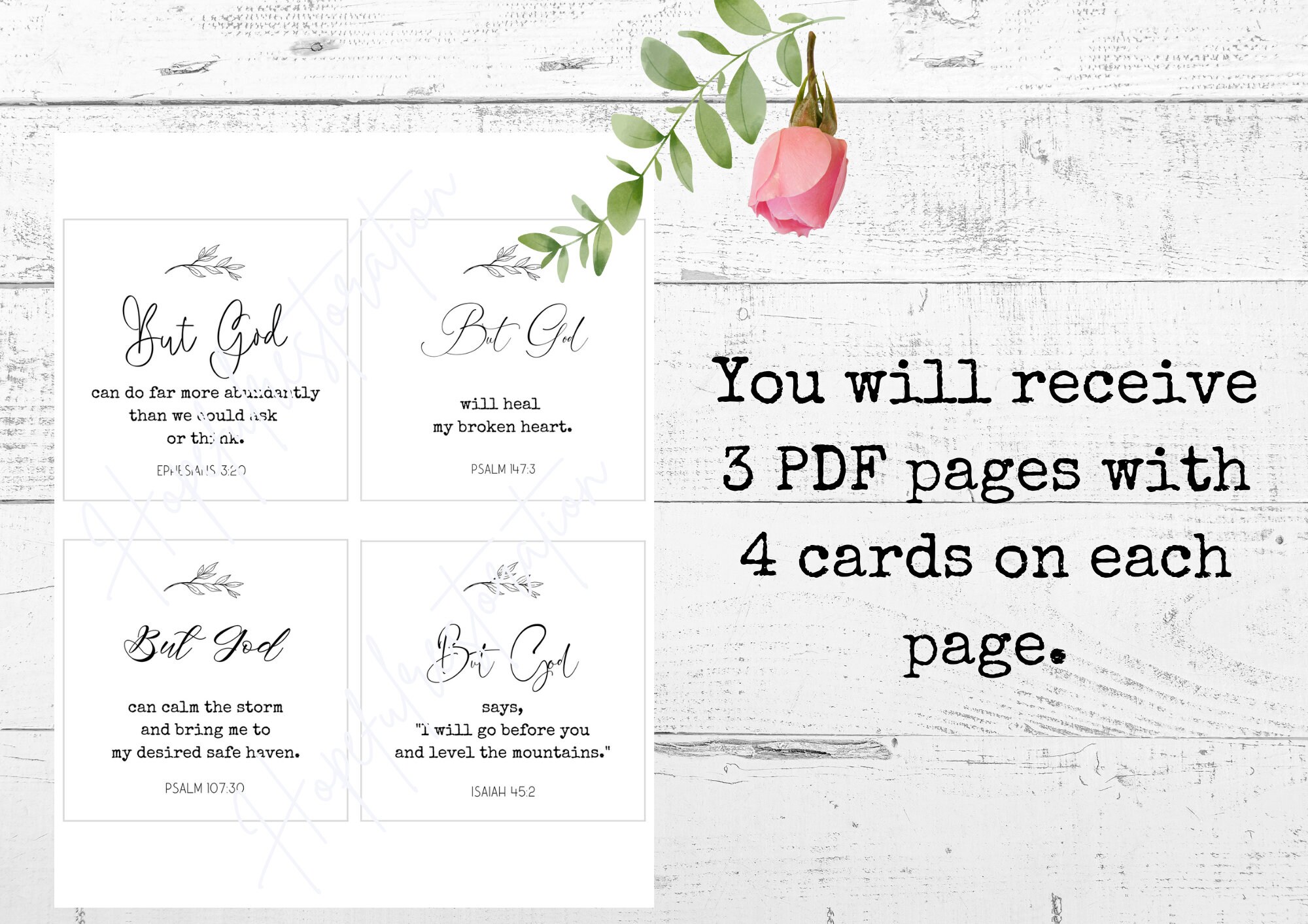 Encouraging Bible Verse Cards Printable, Scripture Note Cards for Women ...