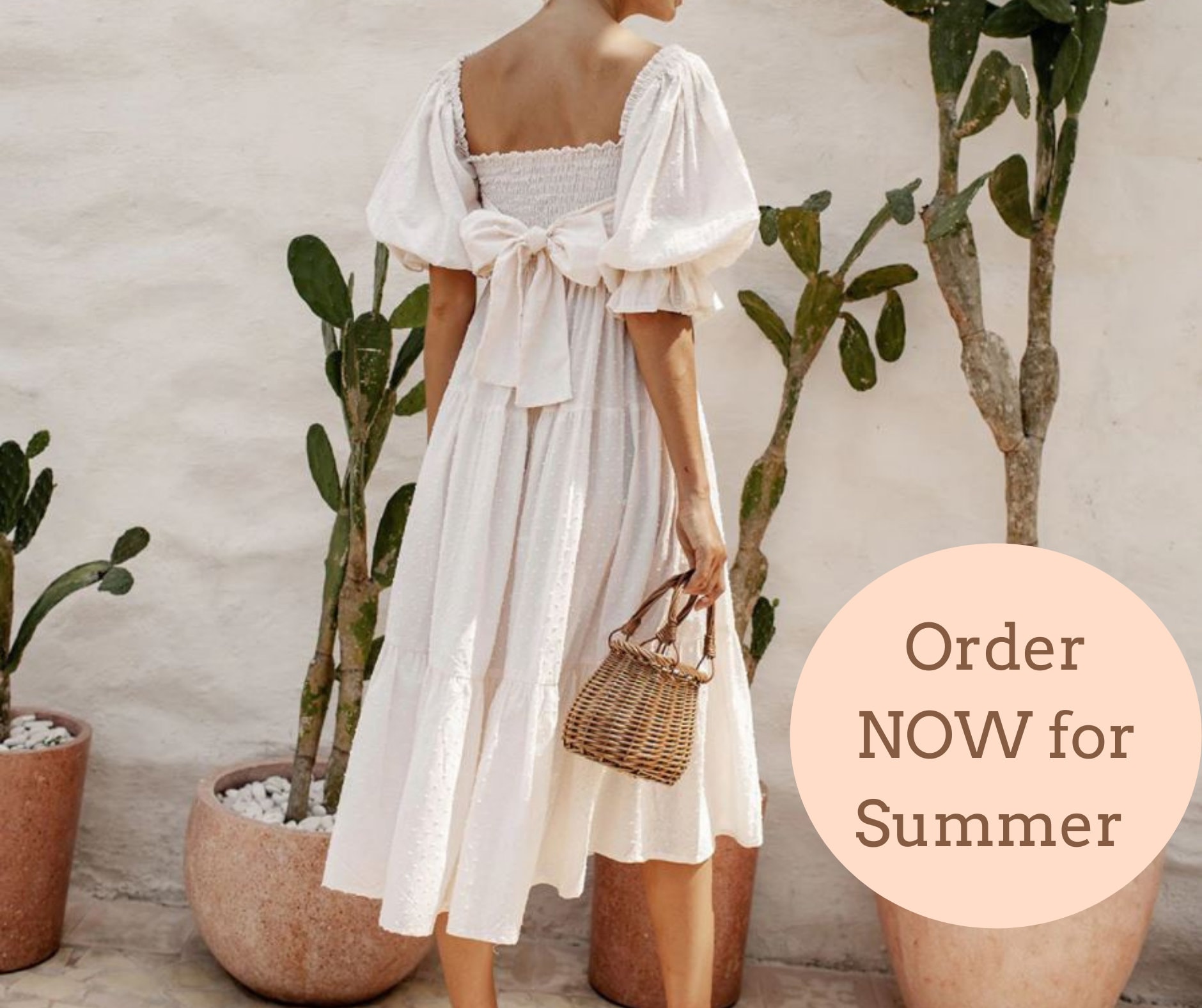 Vintage Plaid Cotton Summer Dress for Women Bow Tied Back - Etsy