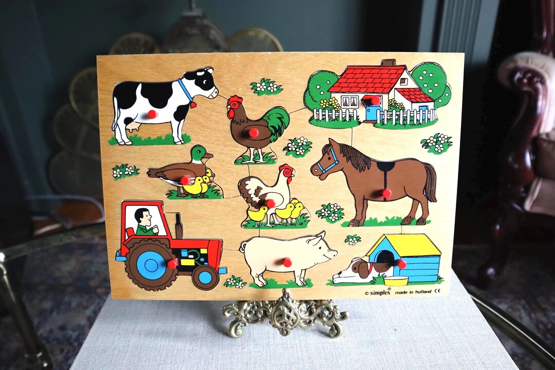 Set of 3 Vintage Simplex Wooden Jigsaw Puzzle, Made in Holland - Etsy