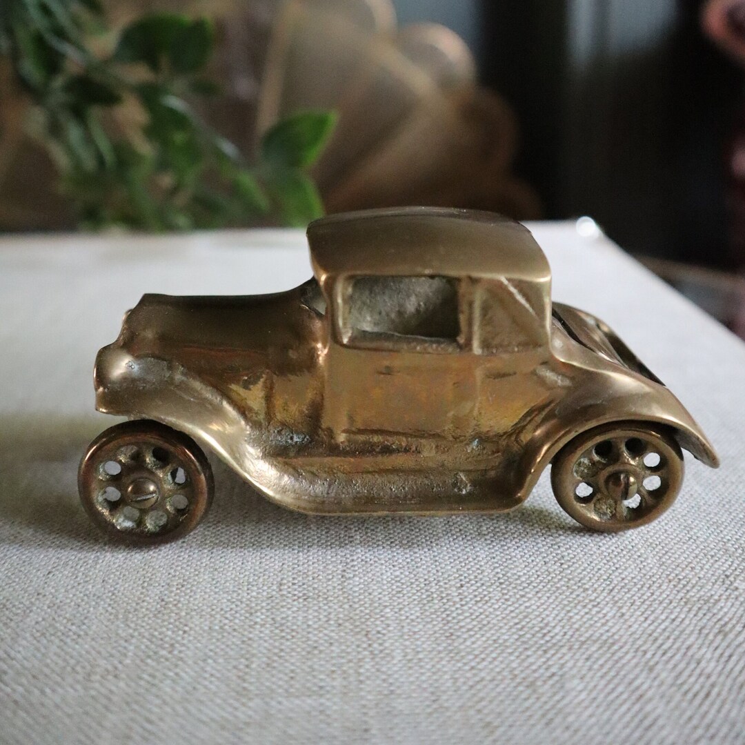 Brass Antique Car, Solid Brass Car, Brass Car Figurine - Etsy