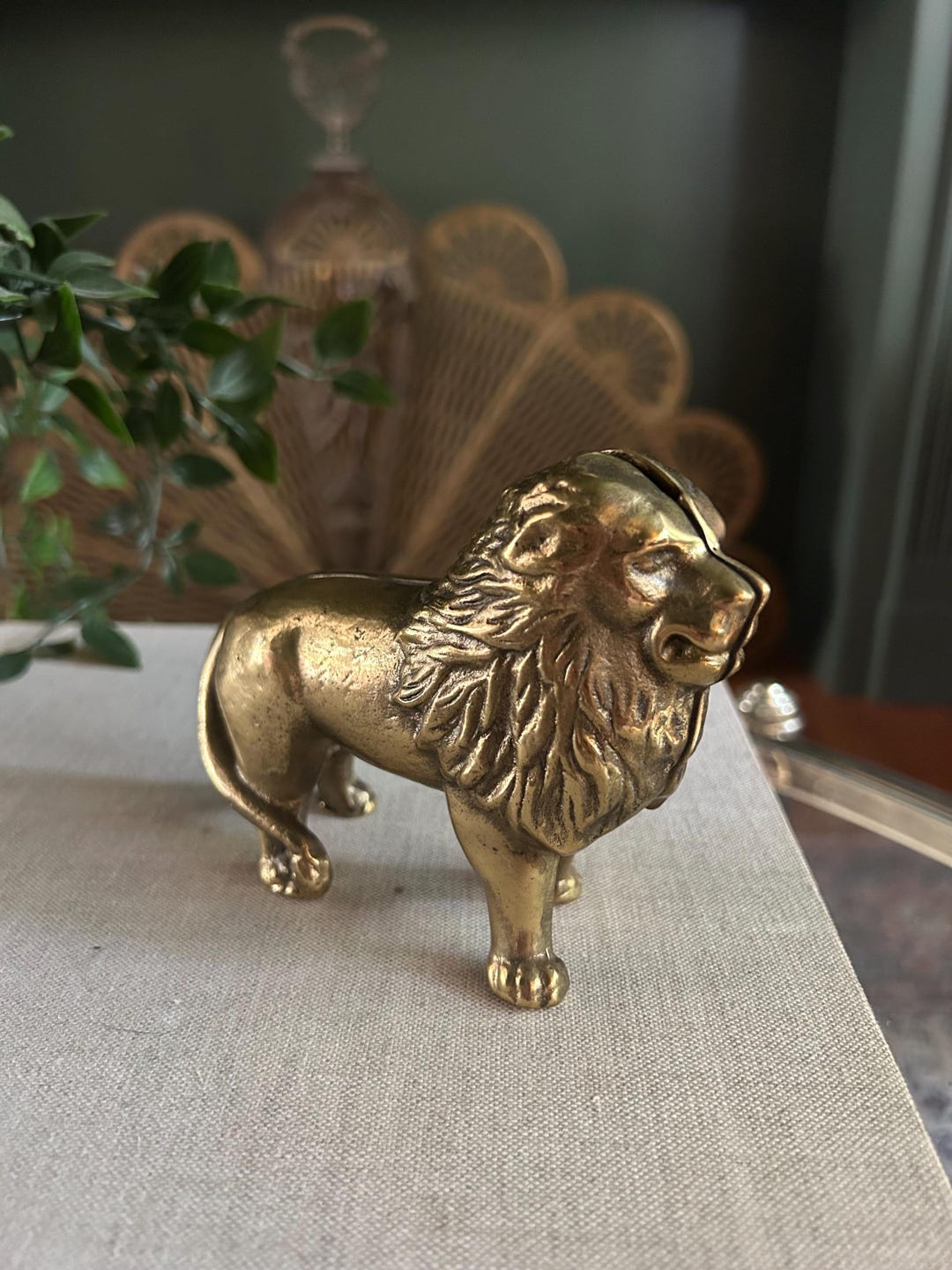 Brass Lion Coin Bank, Brass Pig Piggy Bank, Lion Piggy Bank - Etsy