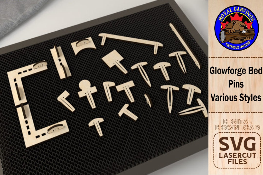 Glowforge Laser Bed Pins Bundle SVG Clipart. Vector EPS - Etsy
