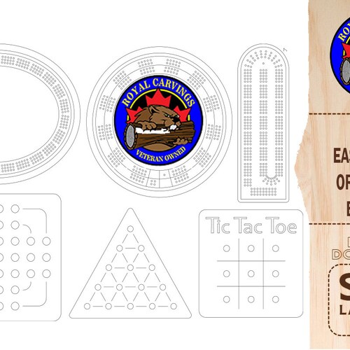 8 Crib Board Cribbage Game Board Layouts Bundle SVG File - Etsy