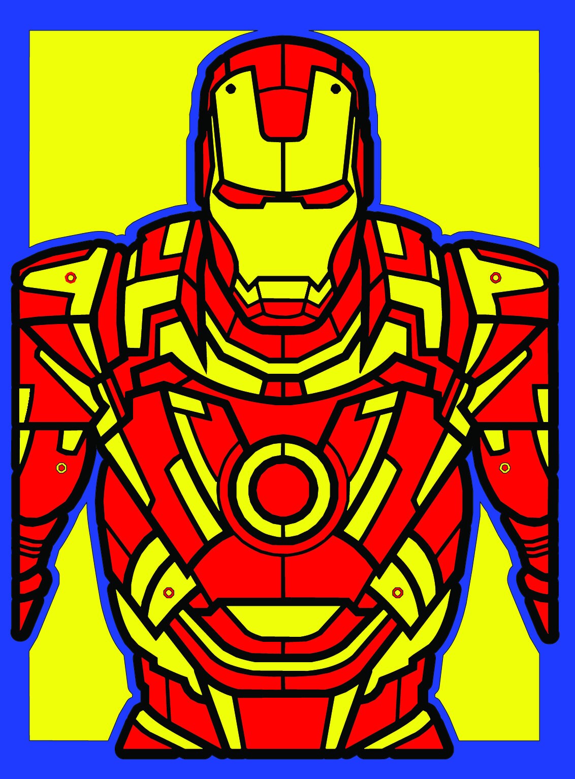 Ironman Marvel Laser Glowforge Svg File 3 Layer Artwork - Etsy