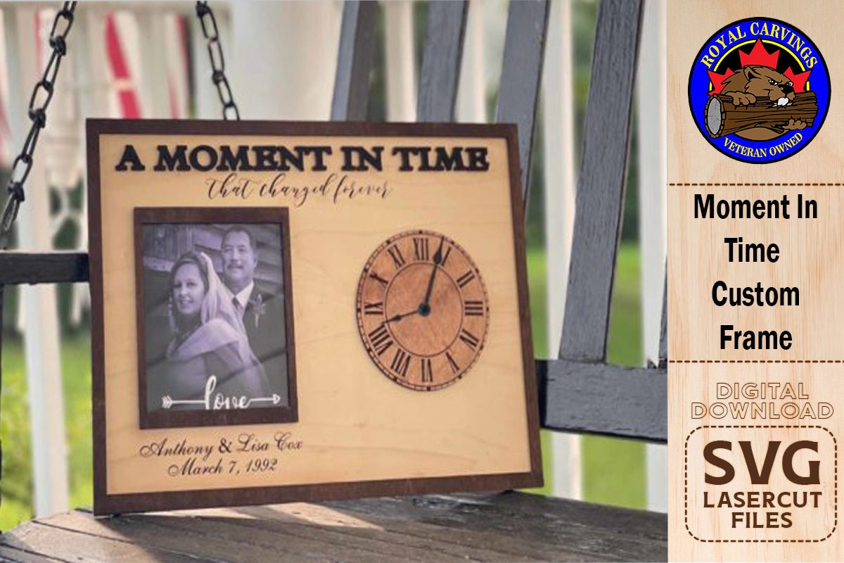 Personalized Moments in Time Picture Frame SVG Clipart. Vector, EPS ...