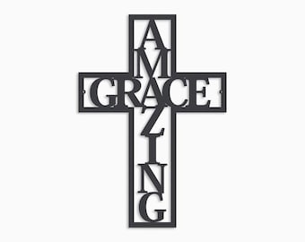 Amazing Grace 3 Layer Cross SVG/DXF - Etsy