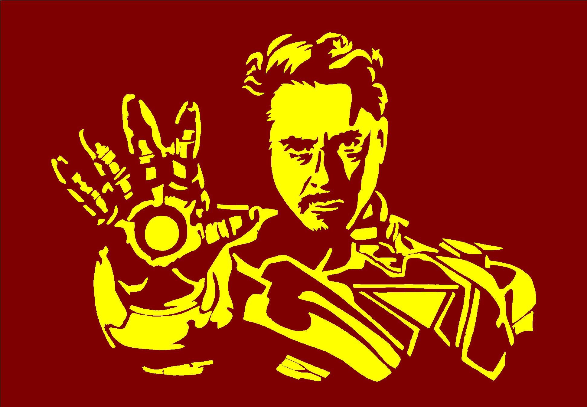 Ironman Marvel Stacked Sign SVG File Glowforge - Etsy