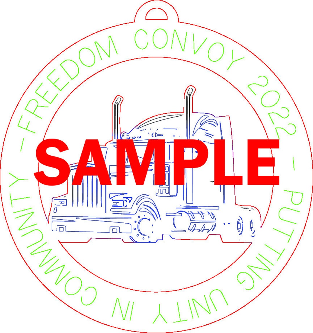 FREEDOM Convoy Ornament Canada SVG File Glowforge - Etsy