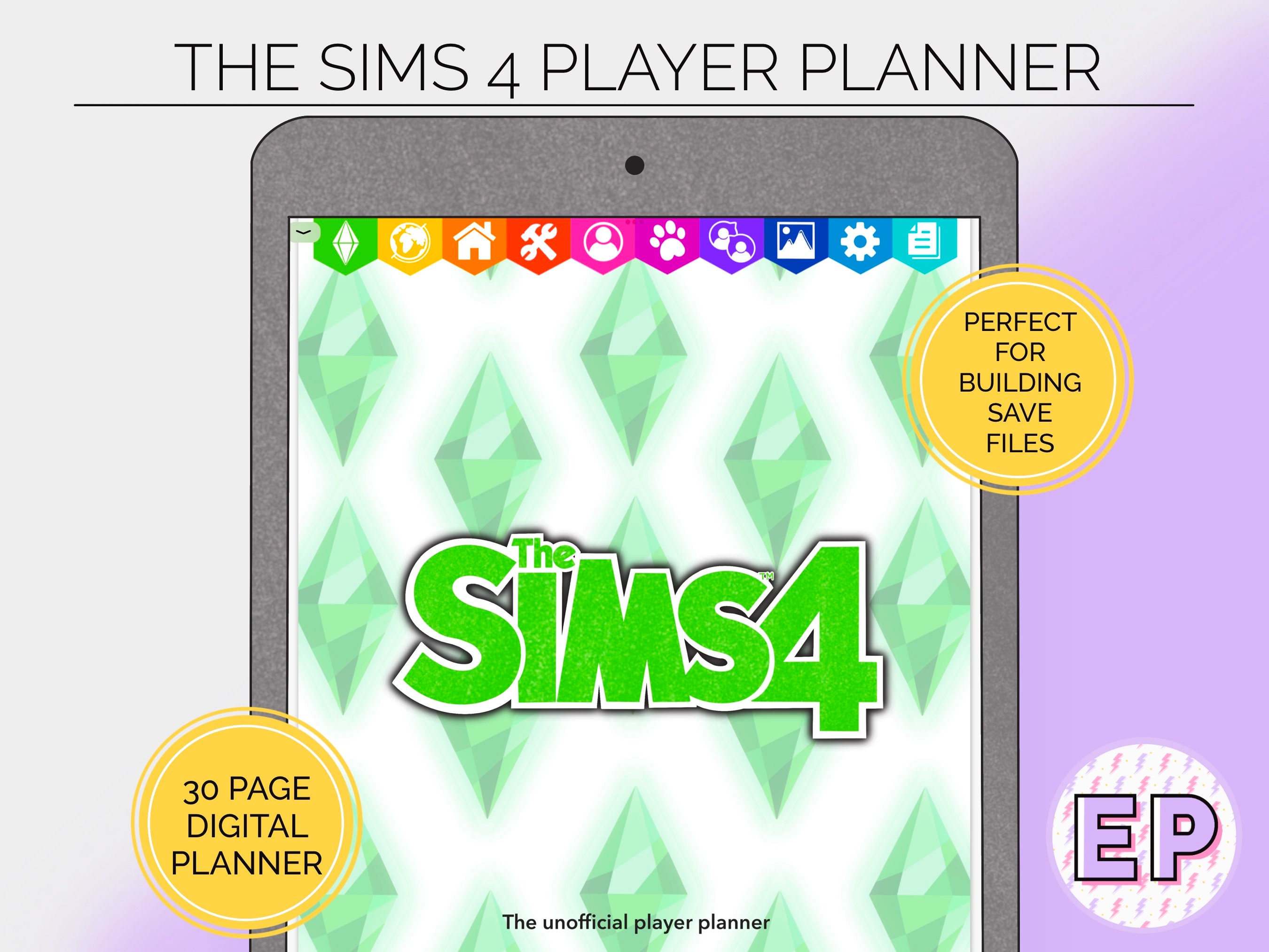 The Sims 4 Unofficial Player Planner Digital Planner Pages - Etsy Canada