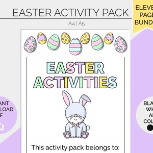Easter Activity Pack Children's Printable Activities | Etsy