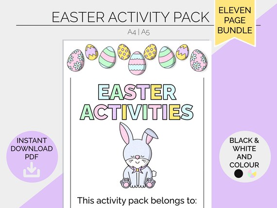Easter Activity Pack Children's Printable Activities | Etsy