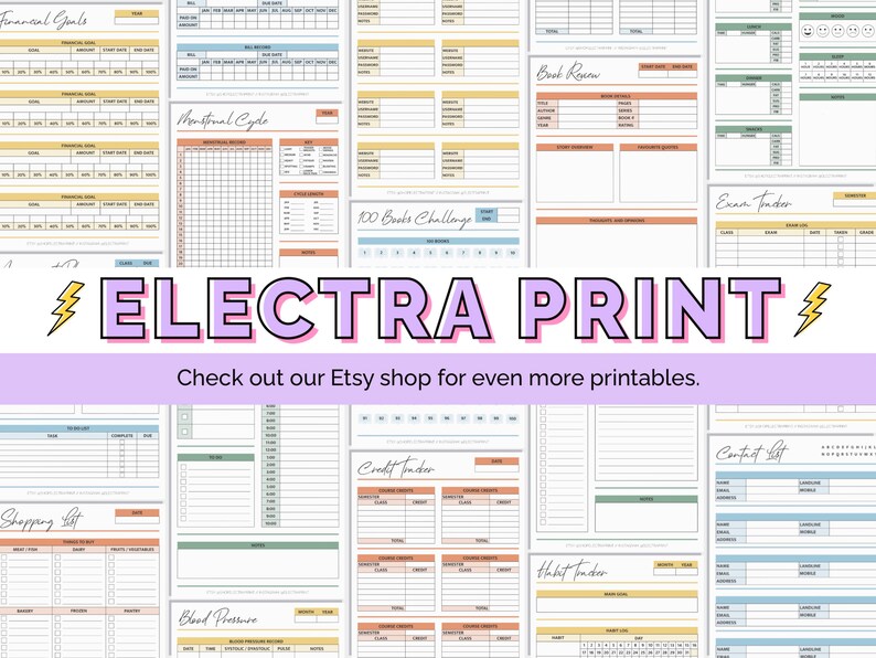 Exam Tracker Printable Planner Pages Student Planner Reading University ...