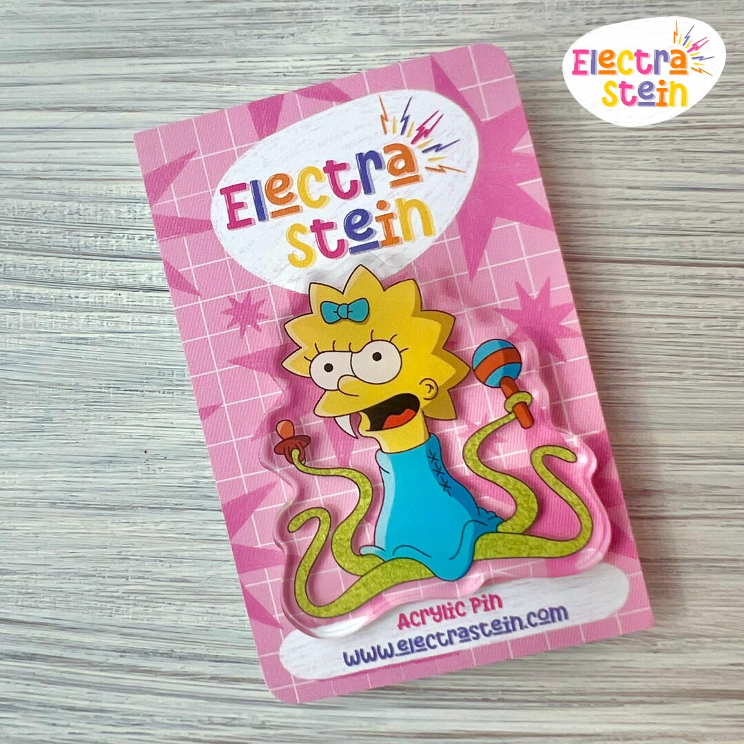 Alien Maggie Simpson Acrylic Pin | the Simpsons Badge | Brooch ...