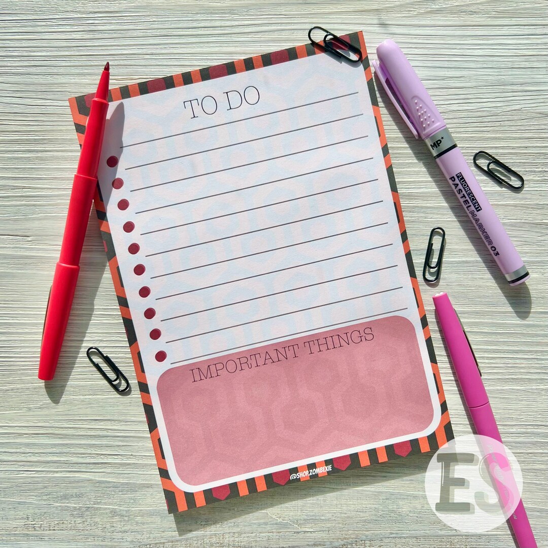 The Overlook Hotel to Do List | A5 Spooky Stationery | Stephen King ...