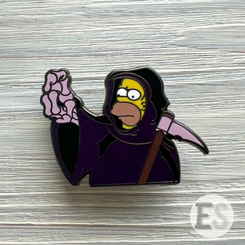 FLAWED: Grim Reaper Homer Enamel Pin the Simpsons Treehouse of Horror ...