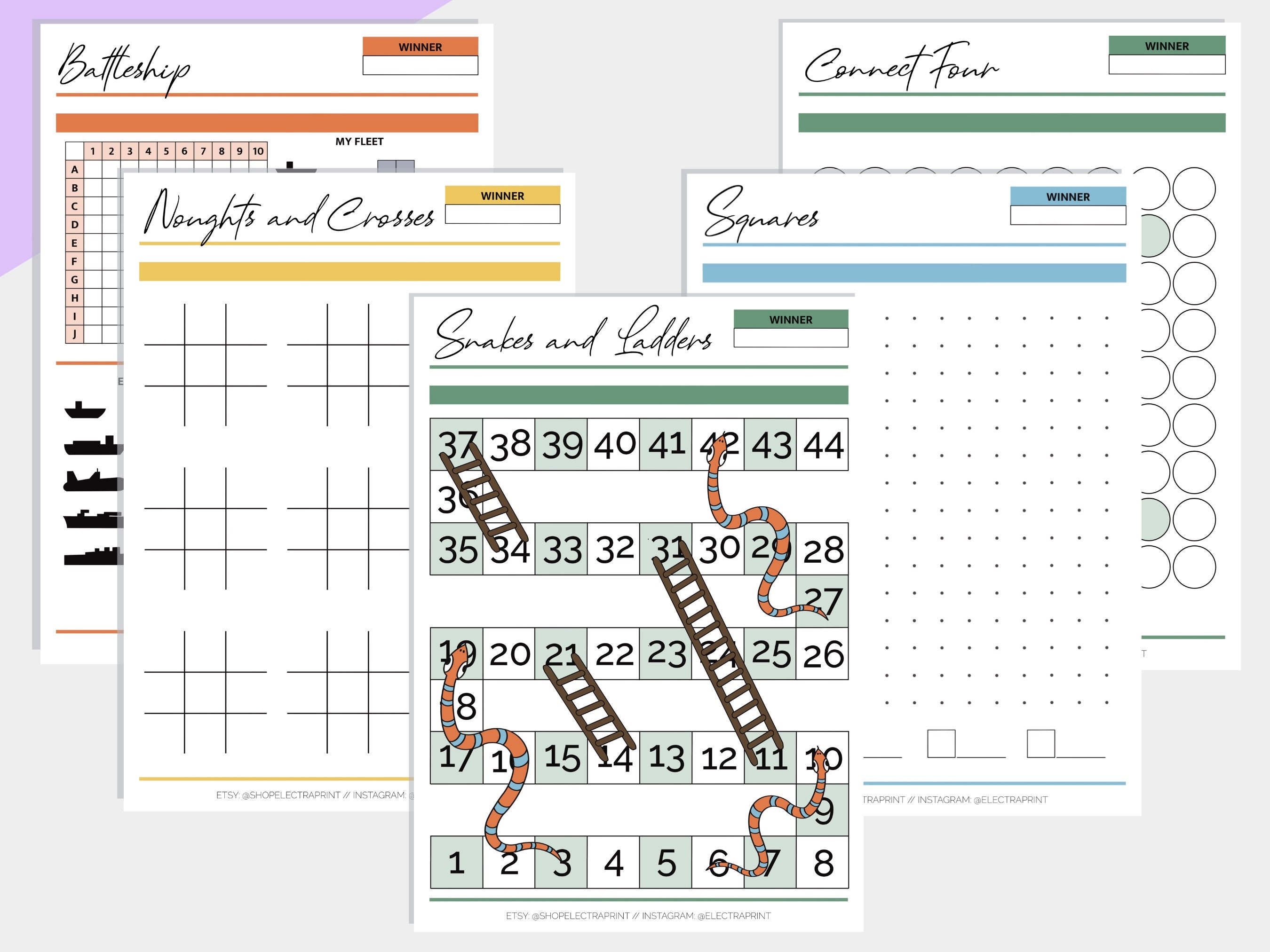 Kids Game Night Bundle Printable Planner Page Children's Activities ...